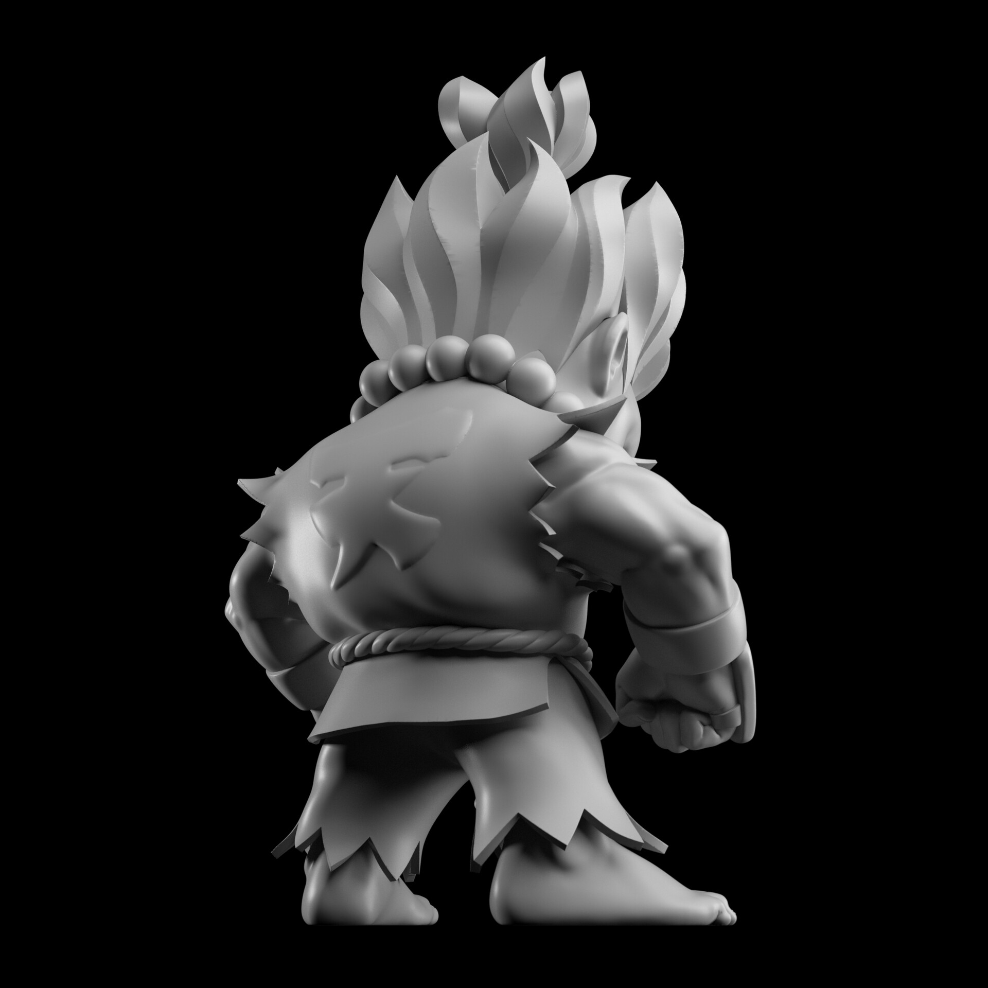 ArtStation - Puzzle Fighter Fan Art - Akuma Figurine - Digital Model