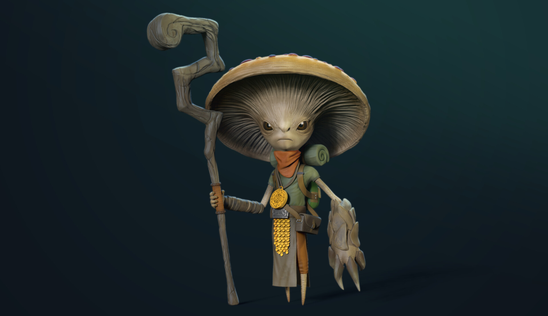 ArtStation - MUSHROOM MAN - stylized 3d character