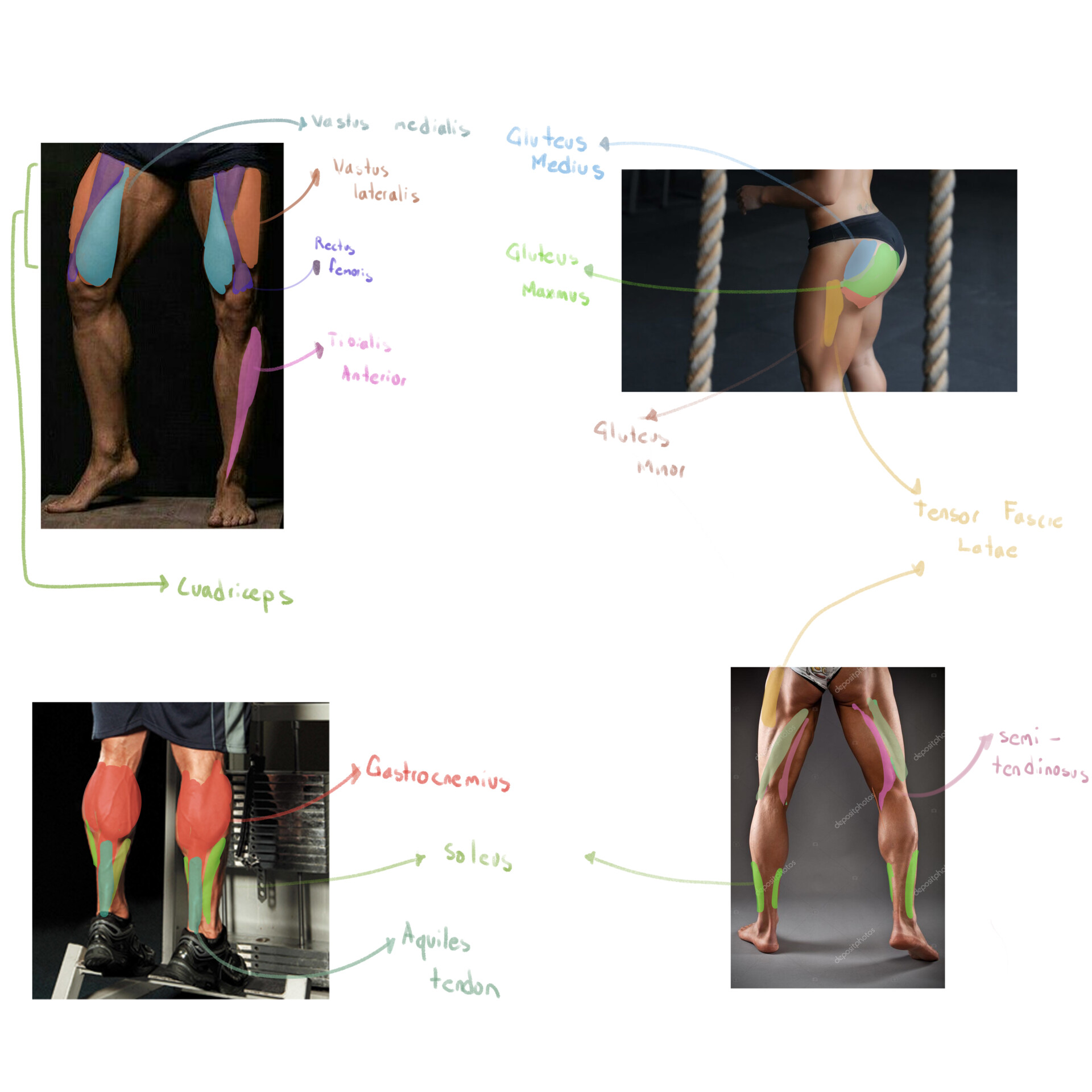 ArtStation - Muscle References Study: Legs