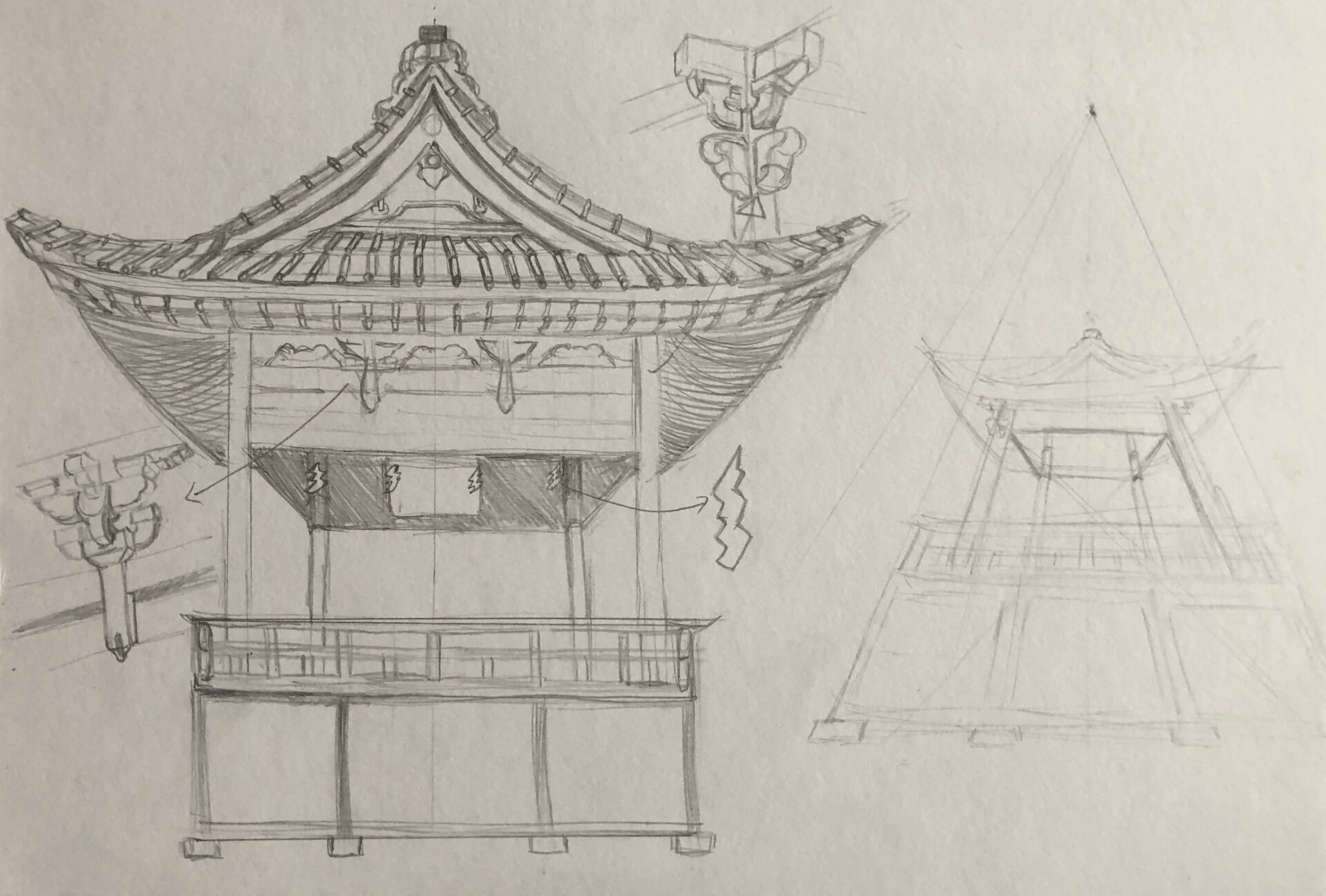 Aw Thong Wee - AGA DRAW CA3 - Perspective Drawing (Cat Shrine)