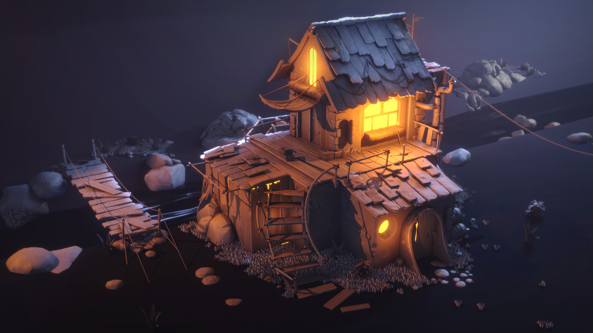 ArtStation - Stylised fantasy house