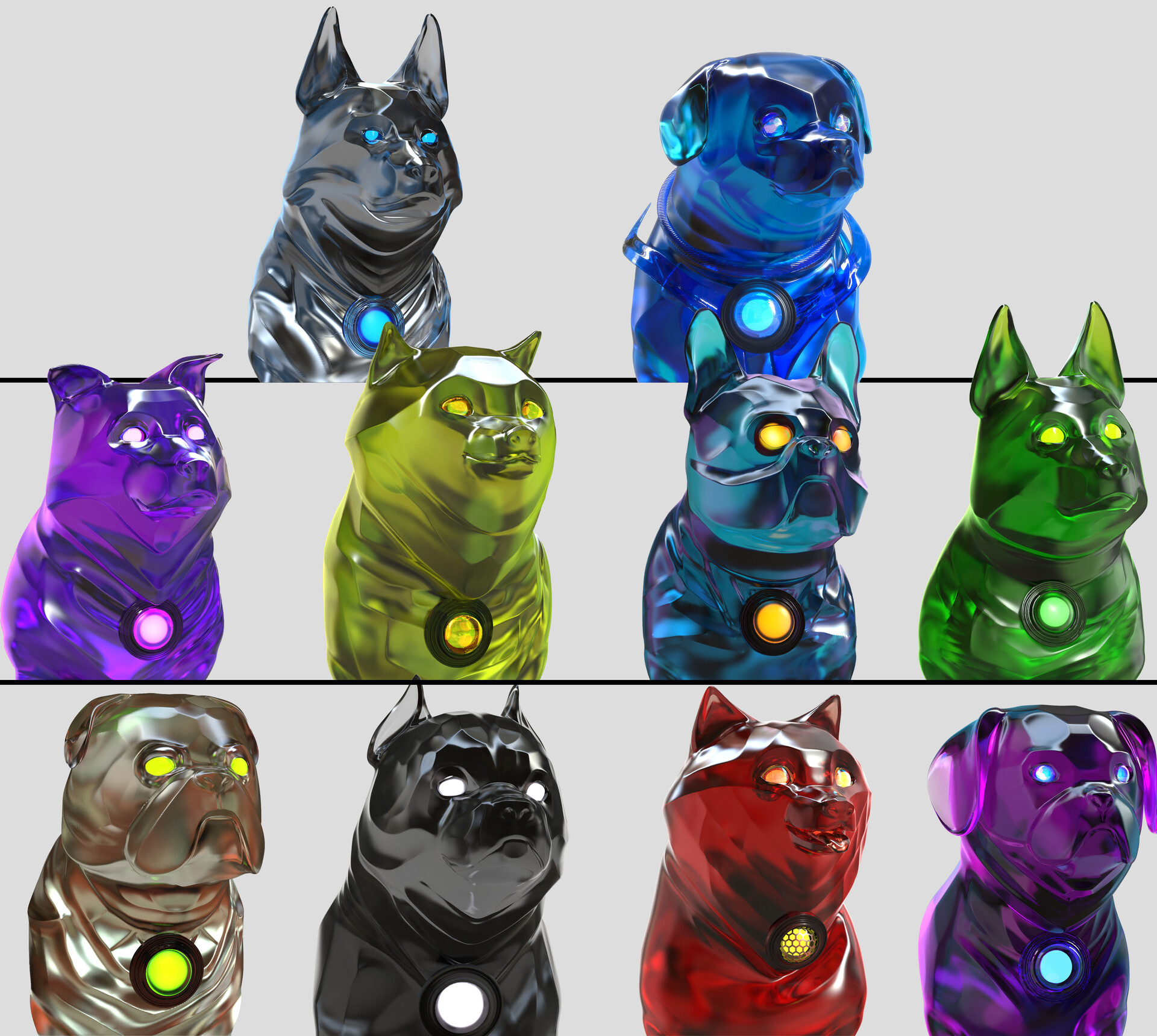 ArtStation - Crystal Dogs - Dogami NFT