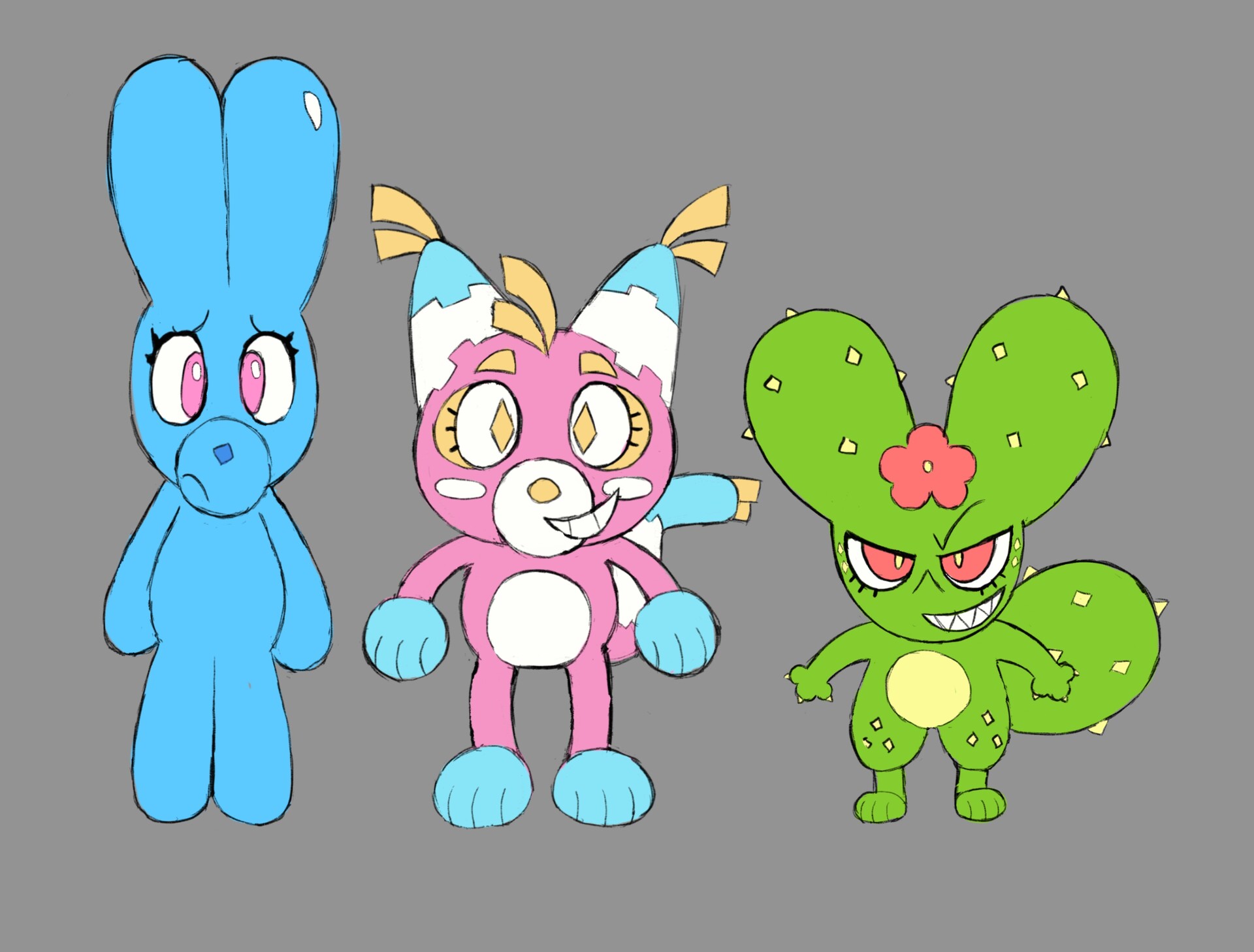 Eleanor Coller - Character Turnarounds: Snack Party, Bubblewrap, Poki