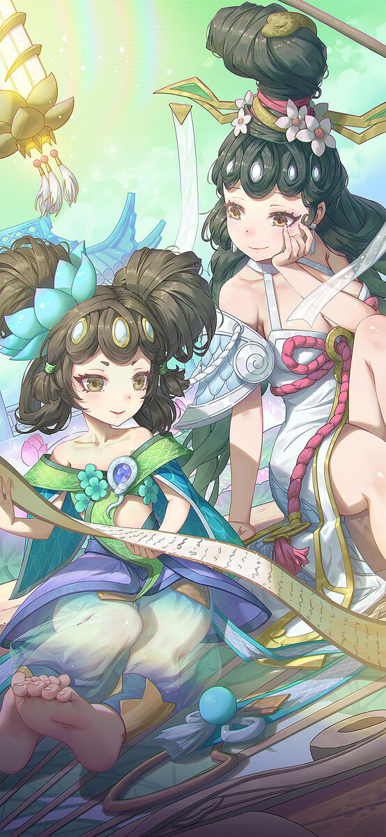 Yu Xu - 「同人」王者荣耀·小乔·青蛇