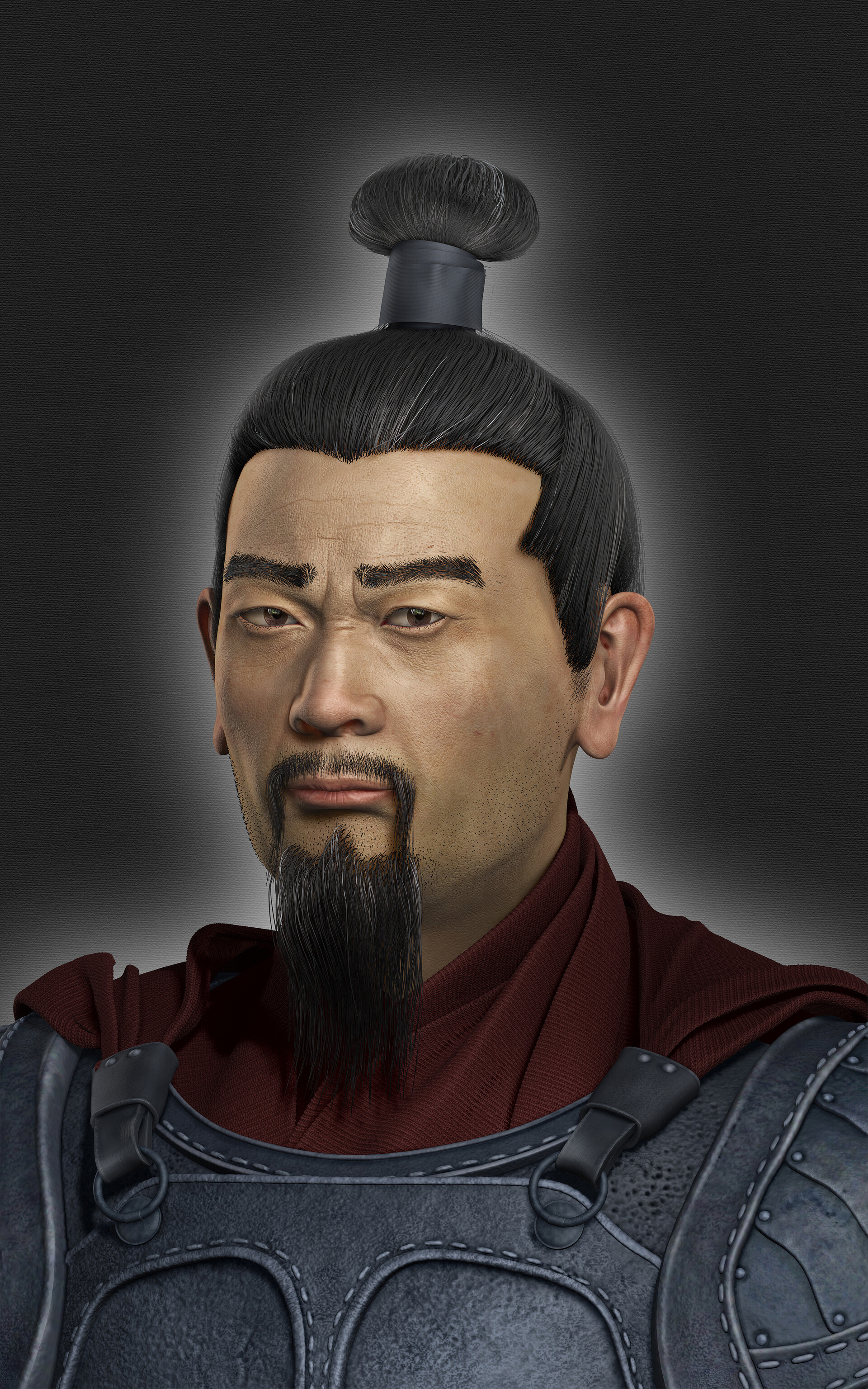 ArtStation - Three Kingdoms Figure Liu Bei Zixuande Liu Xuande Bust