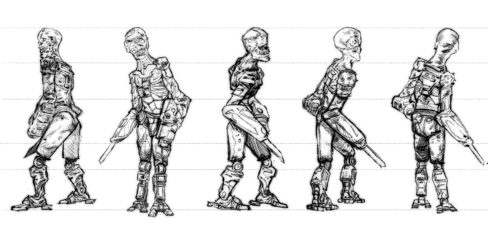 Josh Ryba - Character turn arounds for Billy Robot