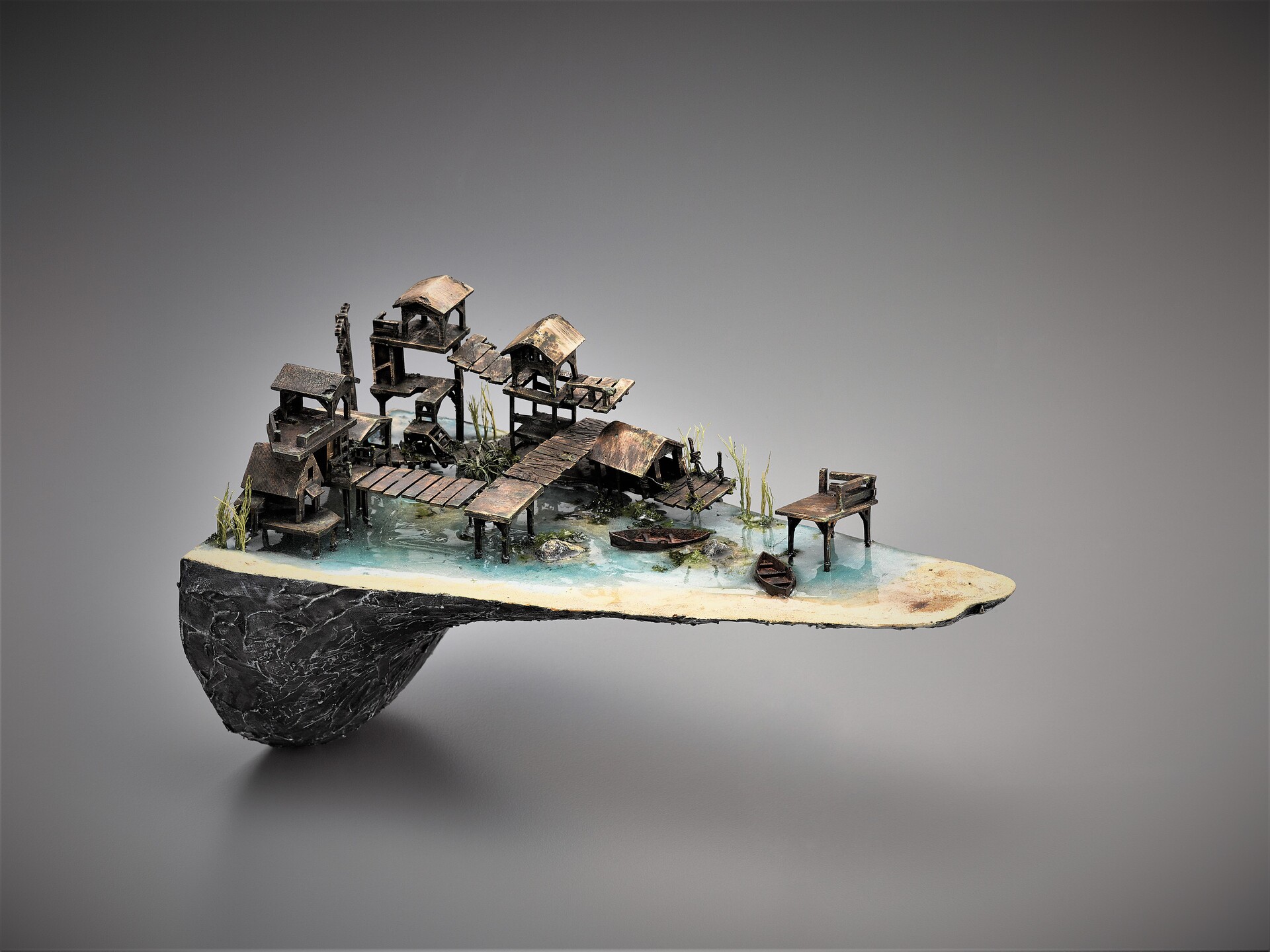 ArtStation - Southeast Asia floating house Environment Diorama