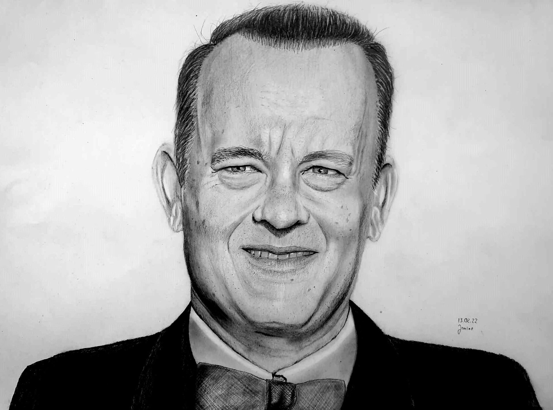 ArtStation - Graphite Drawing 013 - Tom Hanks - Kohle Graphite