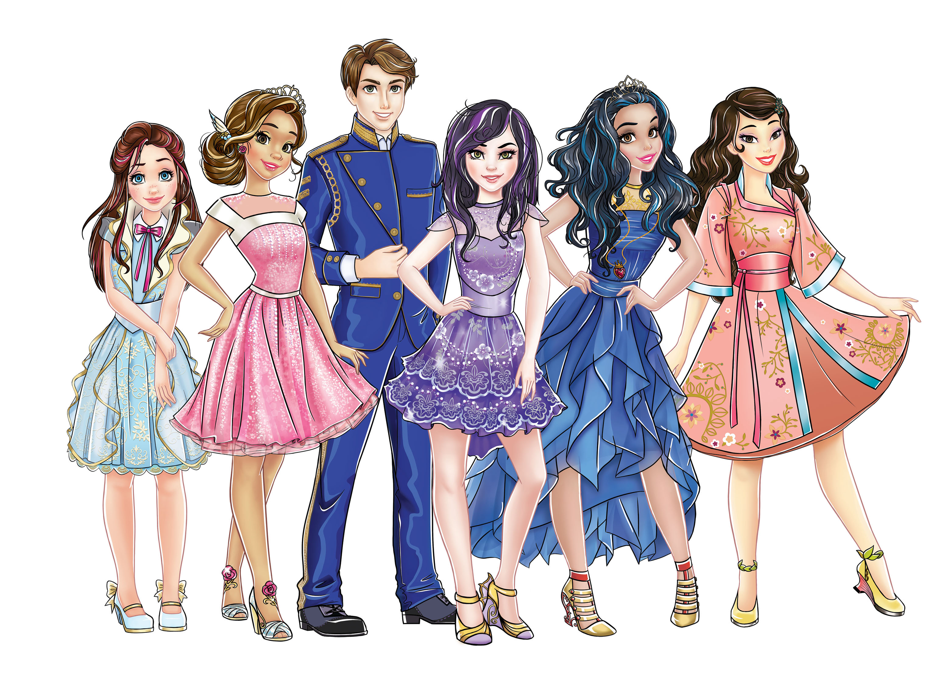 how to draw disney descendants characters