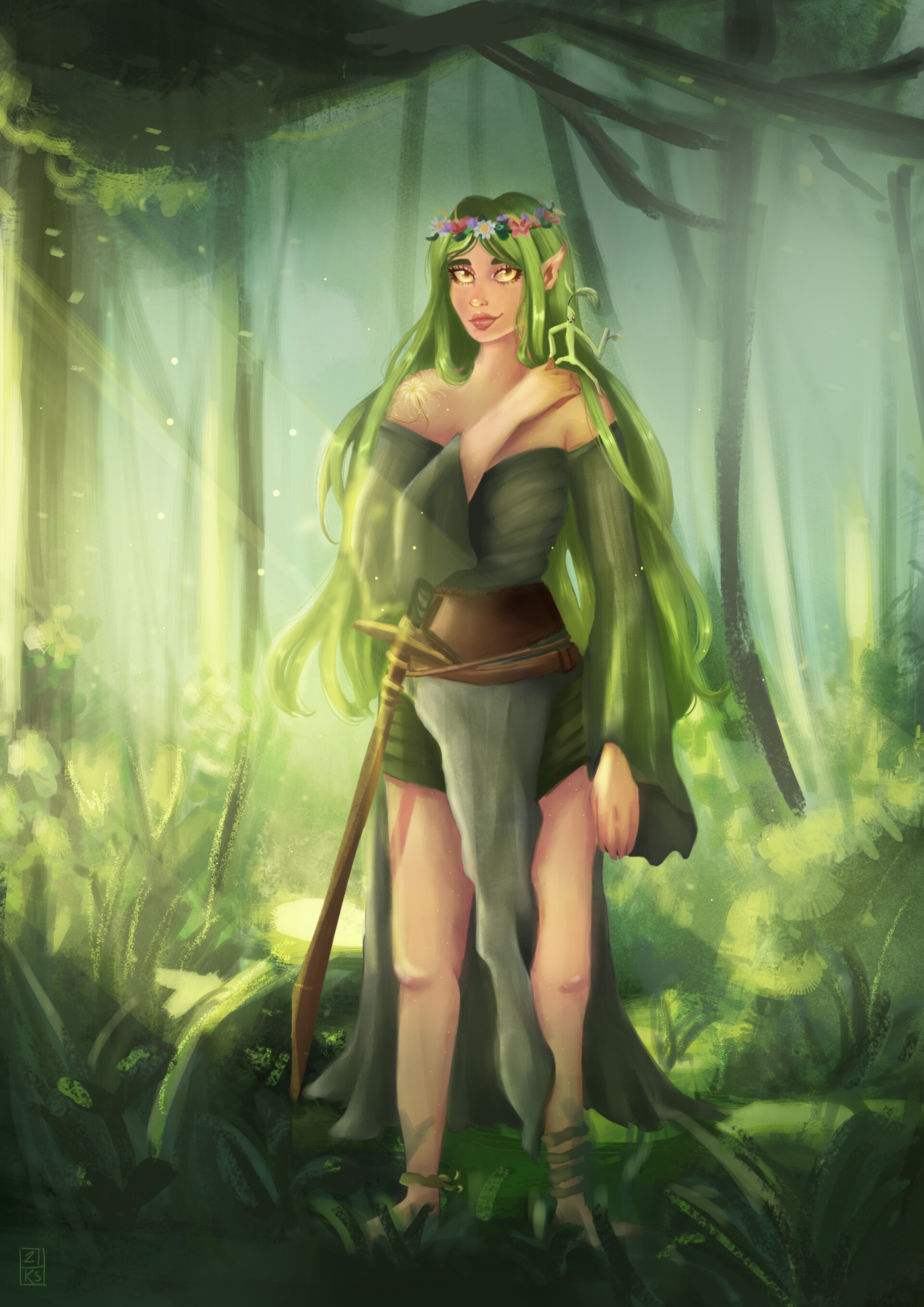 ArtStation - commission - florest elf