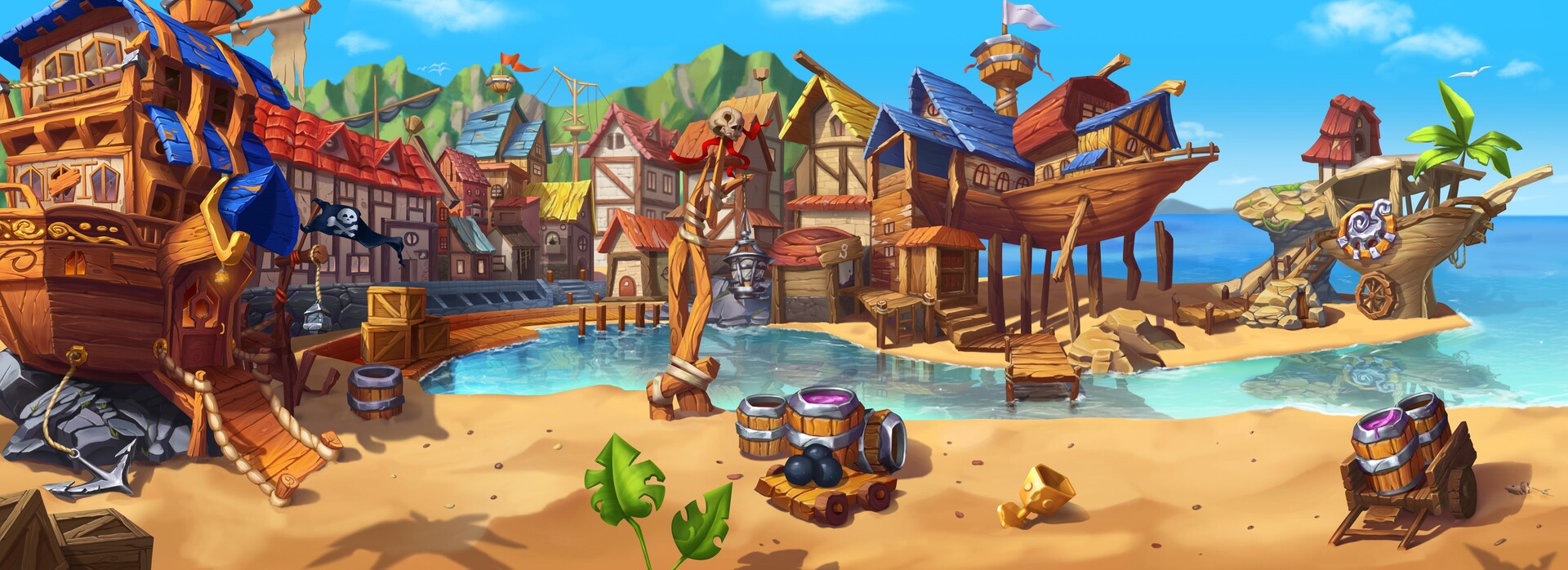 ArtStation - Pirates themed Game Background