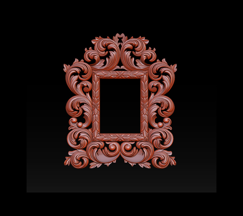 ArtStation - Classic mirror frame