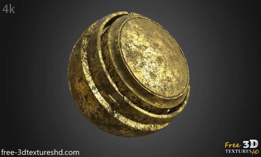 PBR Textures Free Download - Old Gold seamless 3D Texture PBR material ...