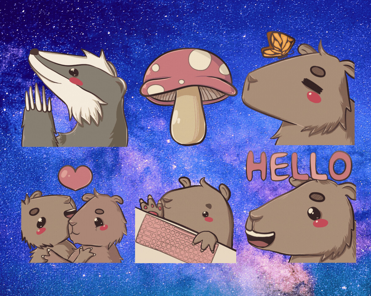 ArtStation - capybara emotes