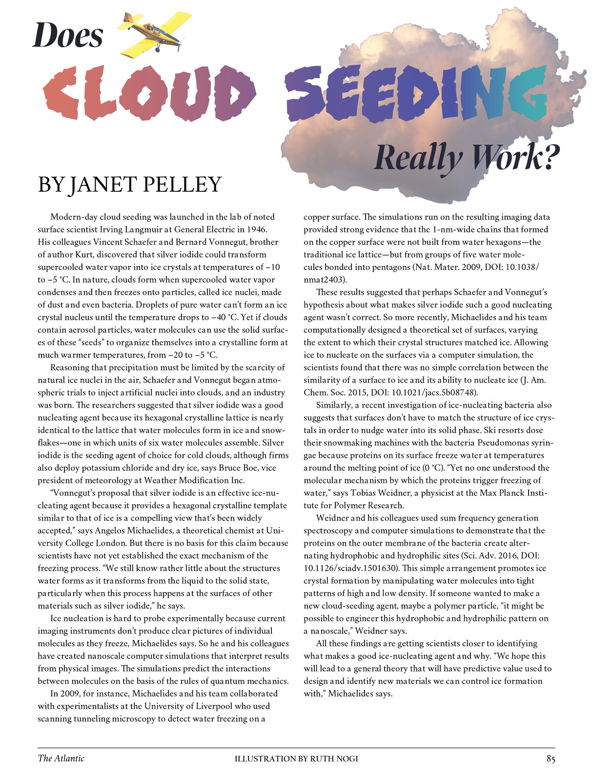 Ruth Nogi - Cloud Seeding - Magazine Spread