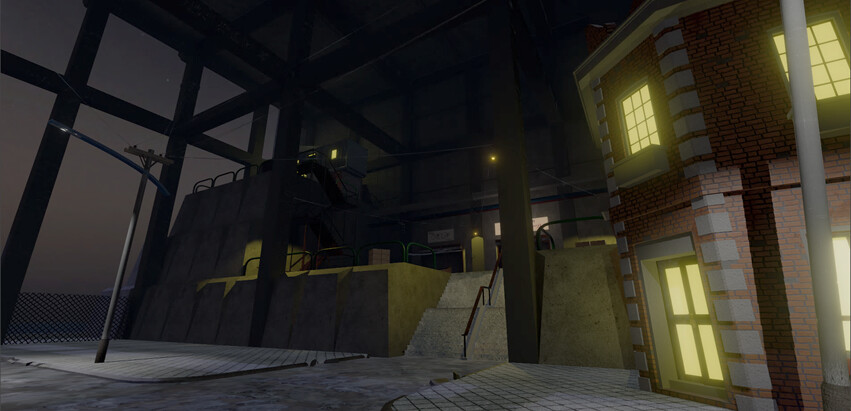 Sean Eng - Futuristic Post-Apocalyptic Underground Slum Game Level Design