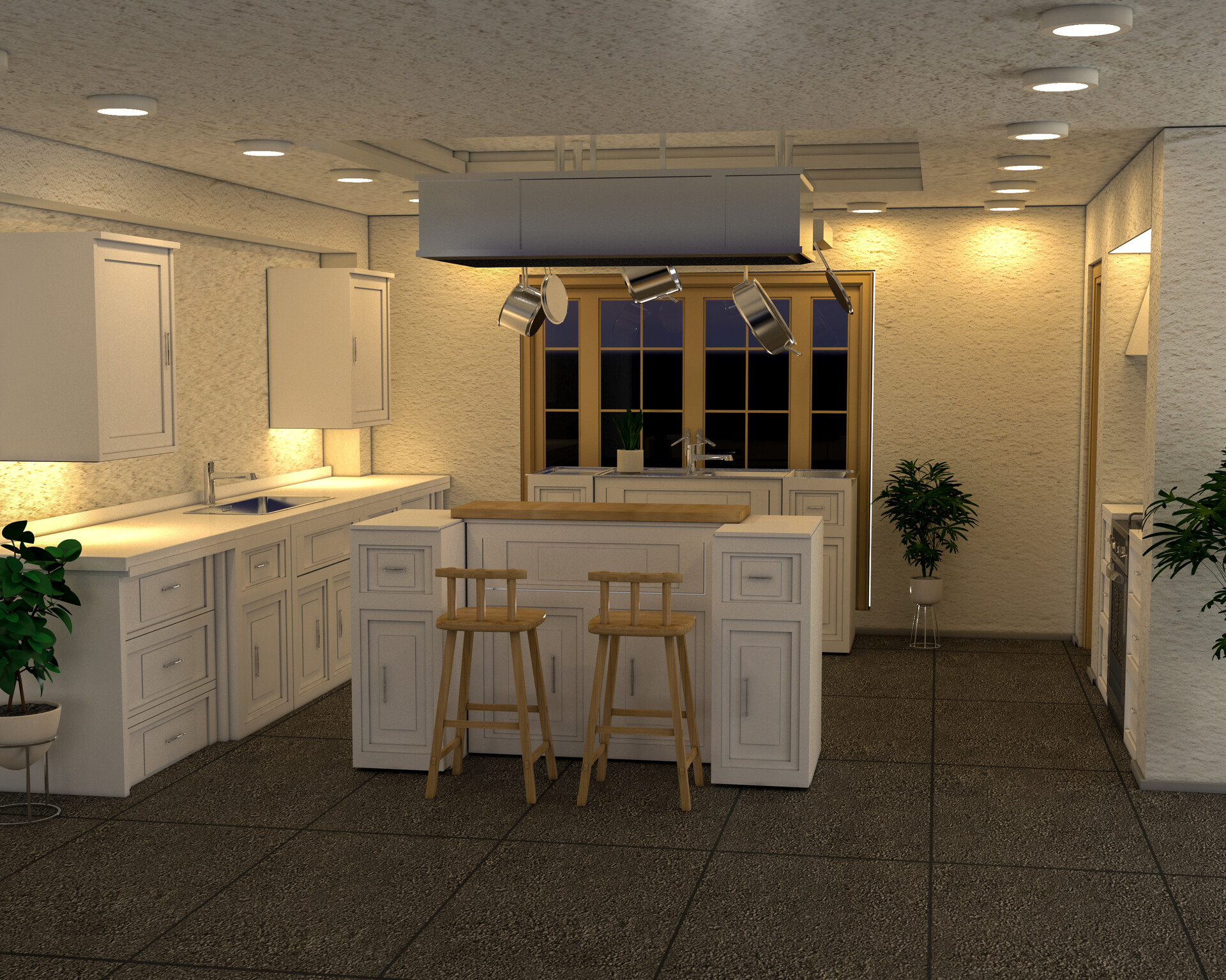 ArtStation - Kitchen in night