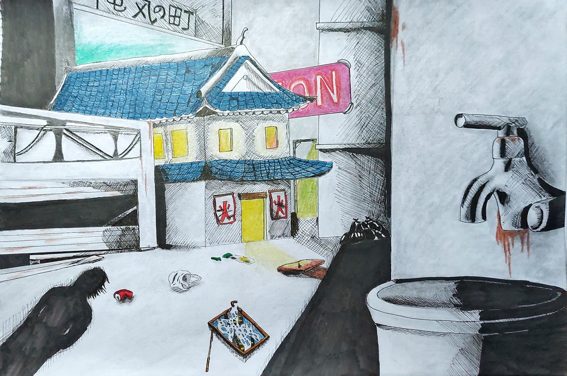 ArtStation - 2 point perspective drawing