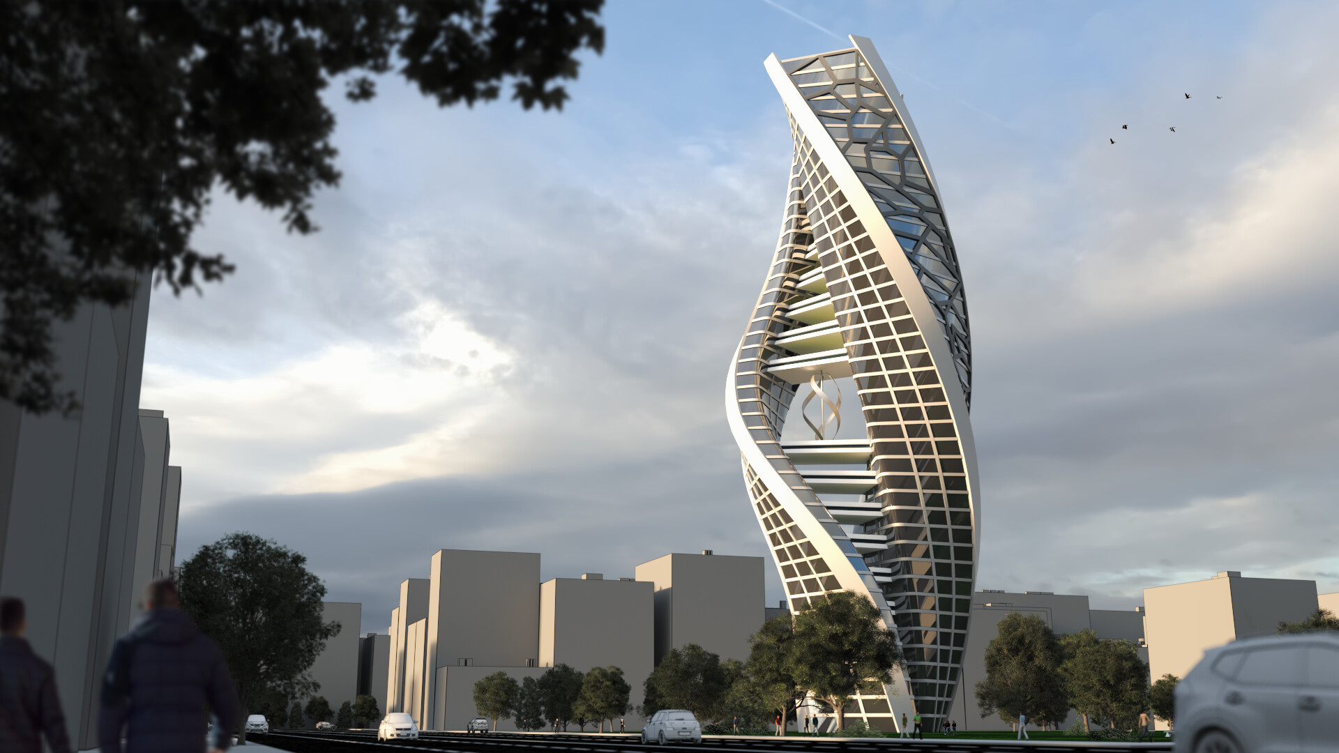 ArtStation - Futuristic Skyscaper Concept