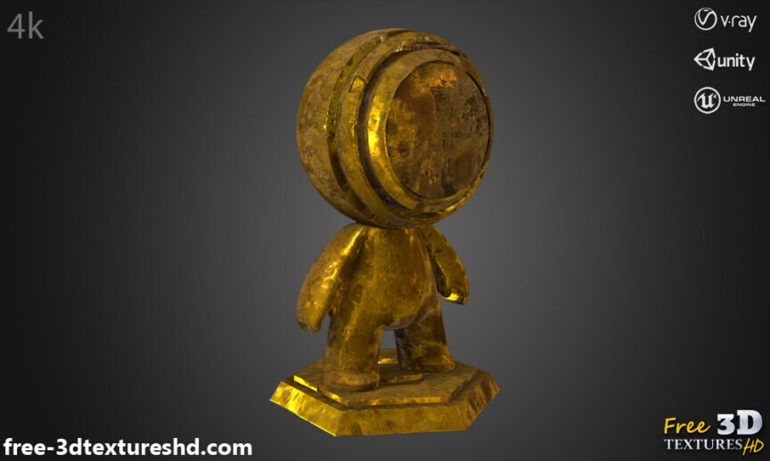 PBR Textures Free Download - Gold damaged Seamless 3d textures PBR High ...