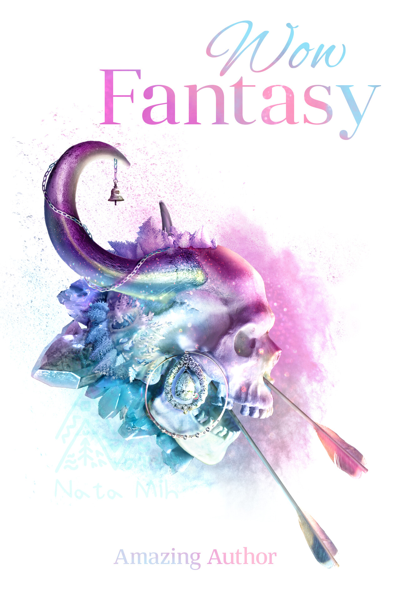 ArtStation - Fantasy skull book cover: winter