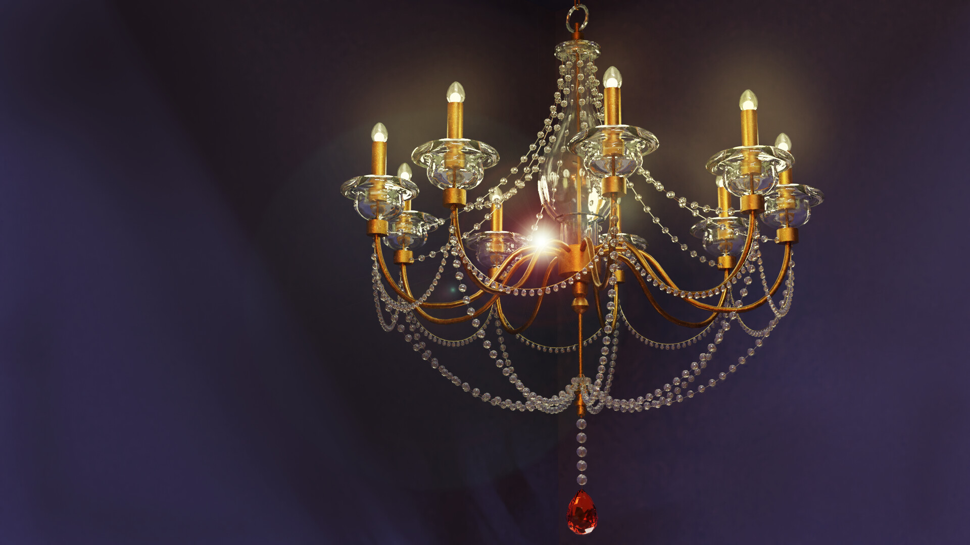 ArtStation - Chandelier Model 3d prop