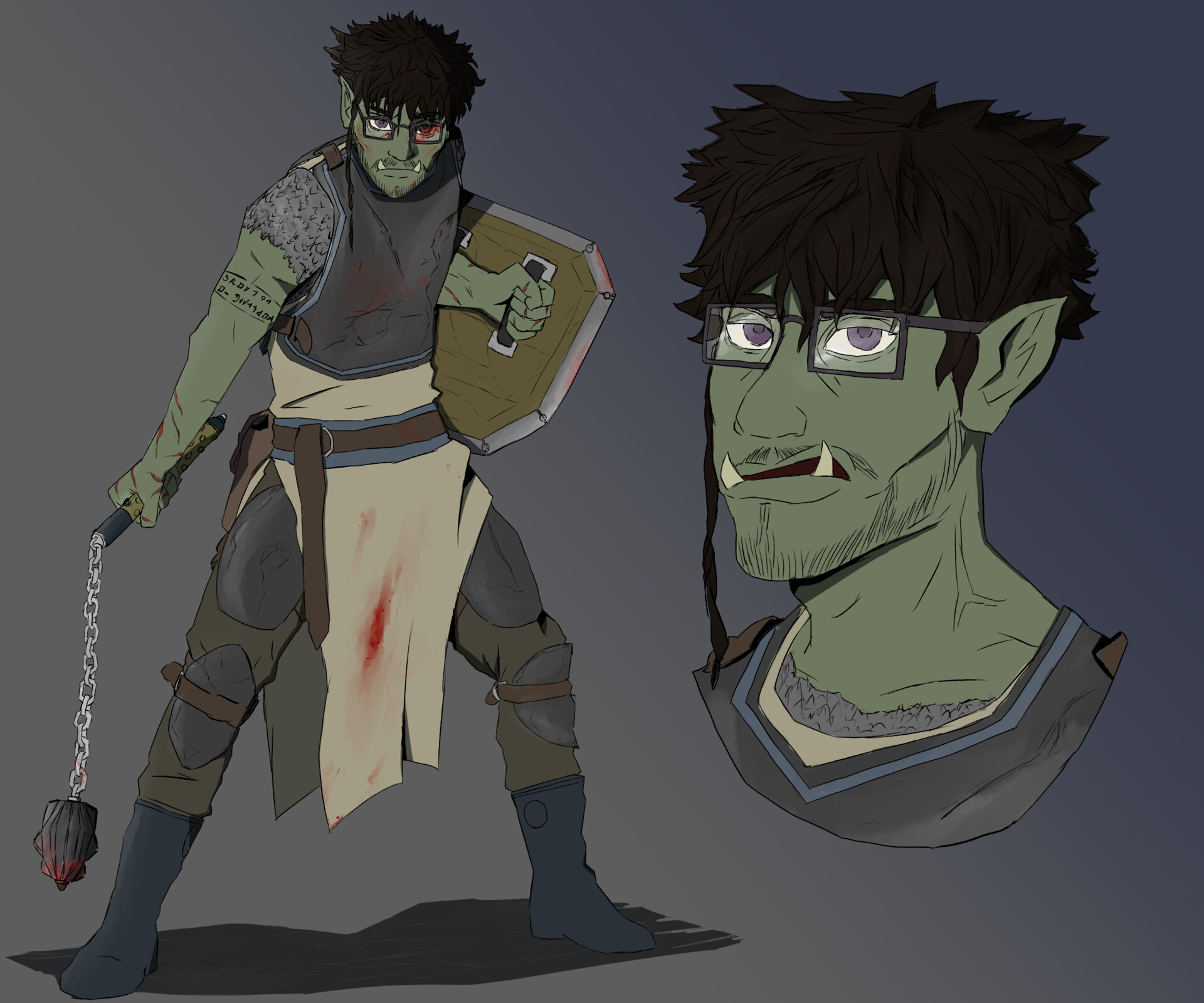 ArtStation Half Orc Cleric Un named artstation-half-orc-cleric-un-named