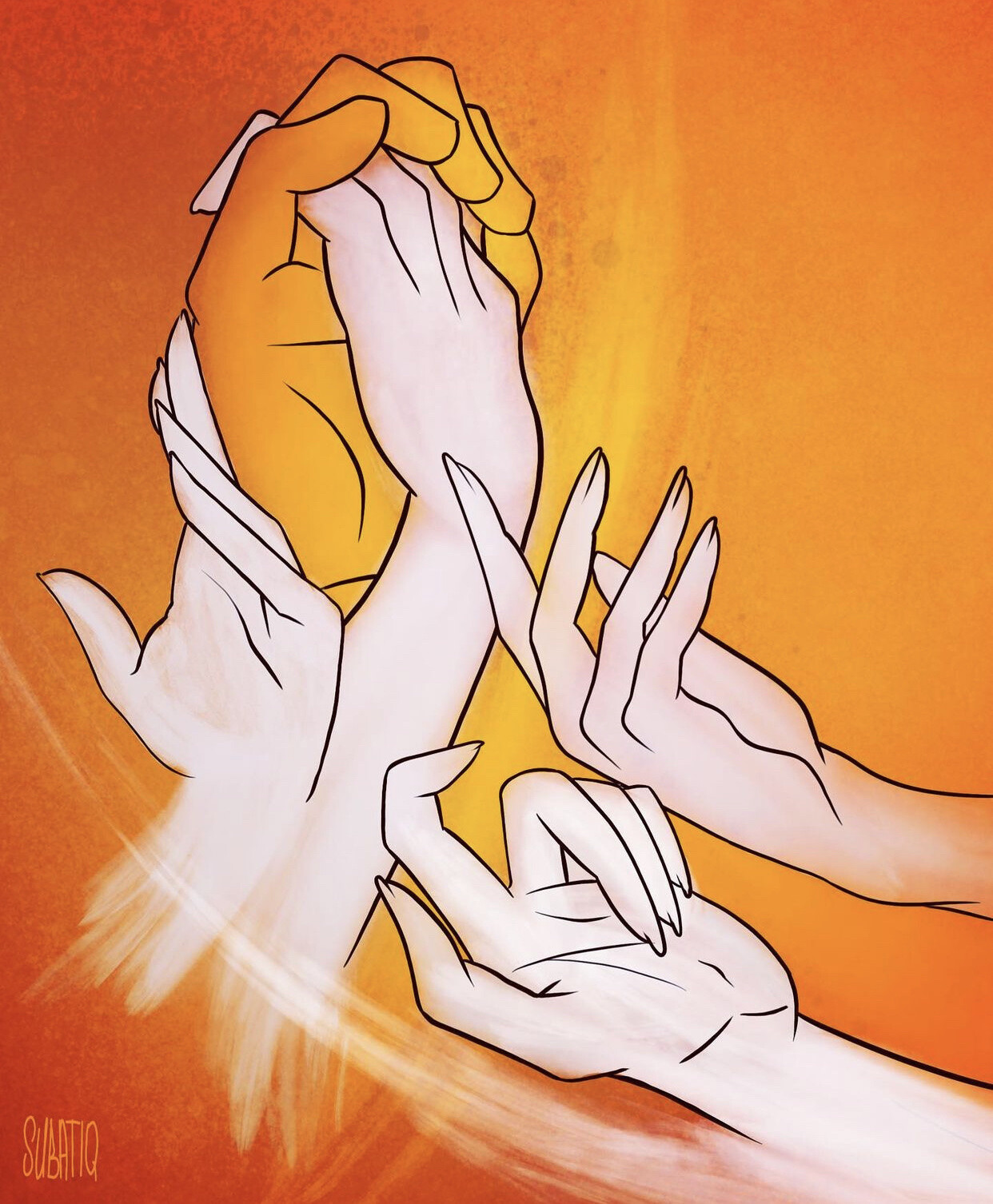 ArtStation - A picture with enough hands to never draw them again