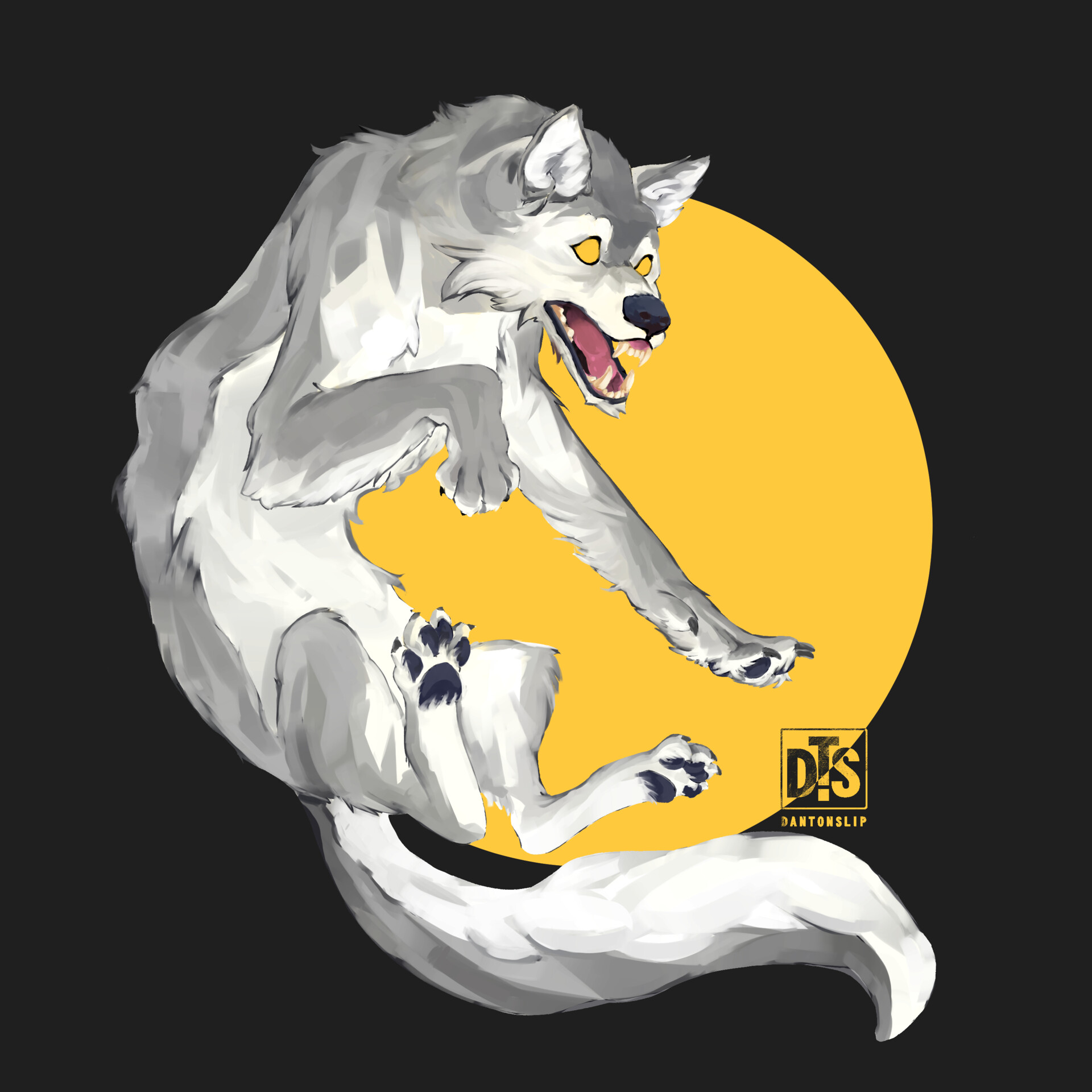 ArtStation - Wolf and cat