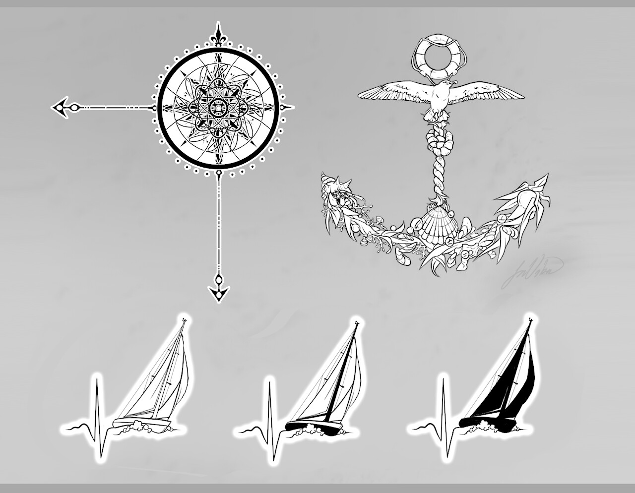ArtStation - Nautical Tattoos