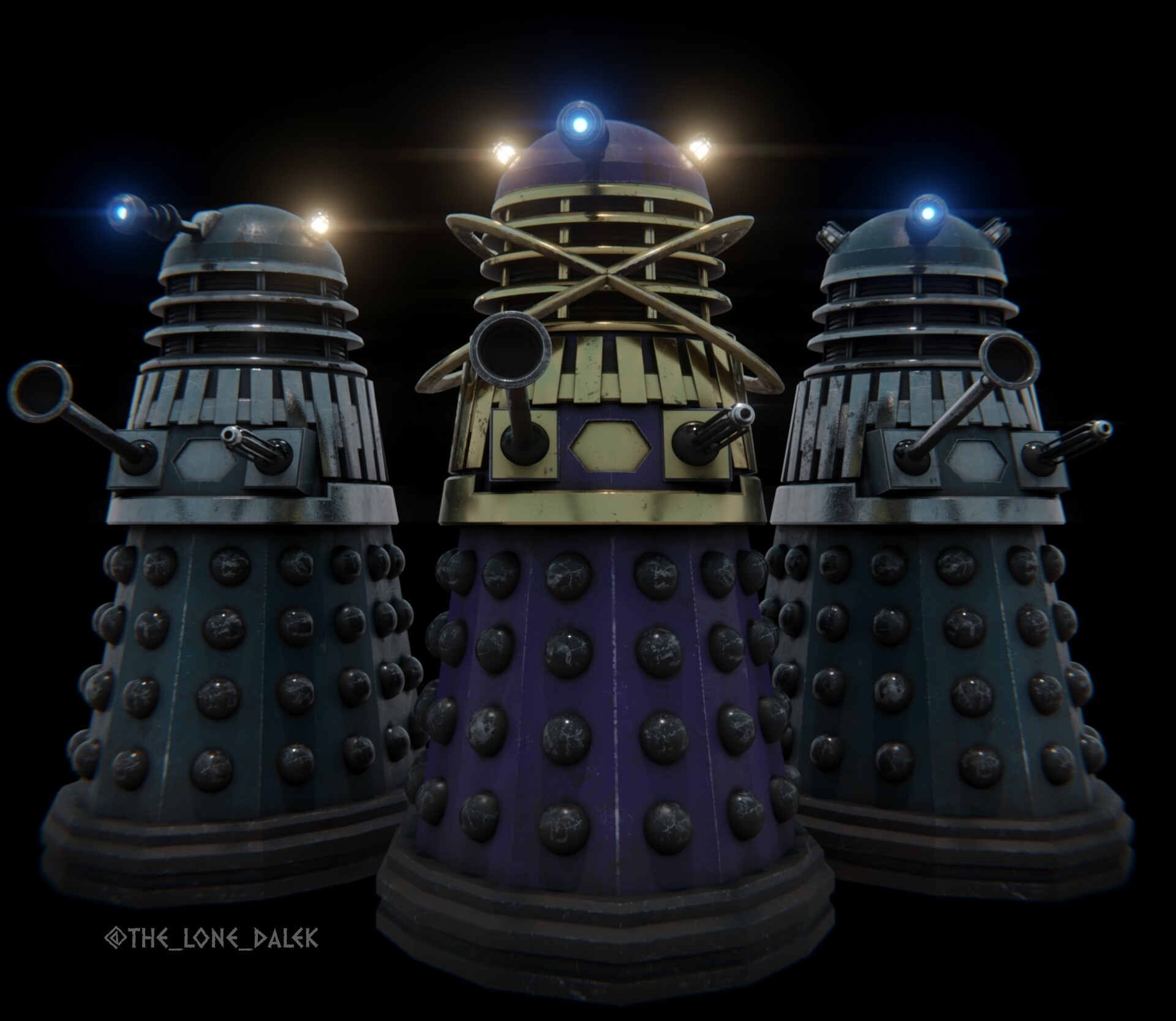 ArtStation - Dalek Time Controller with Two Dalek Drones