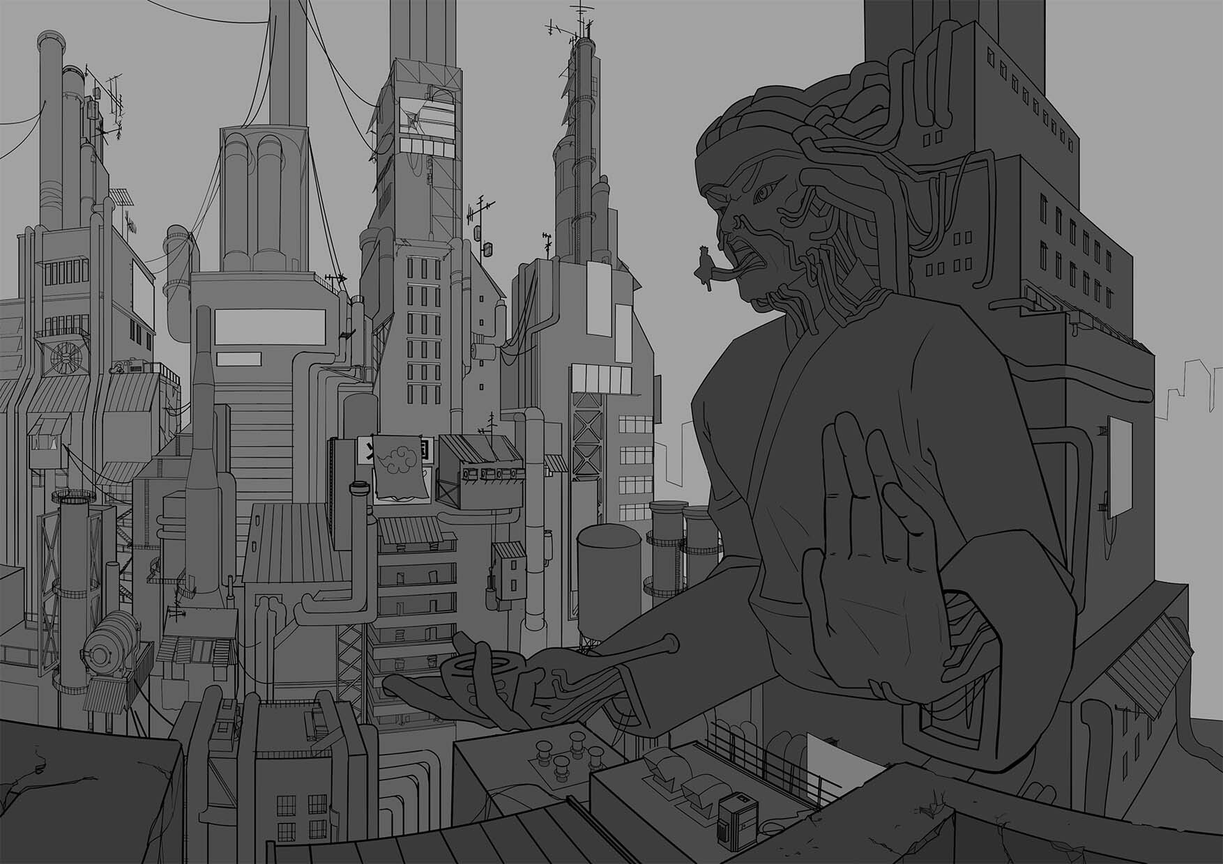 ArtStation - Amegakure - Adv. perspective Project