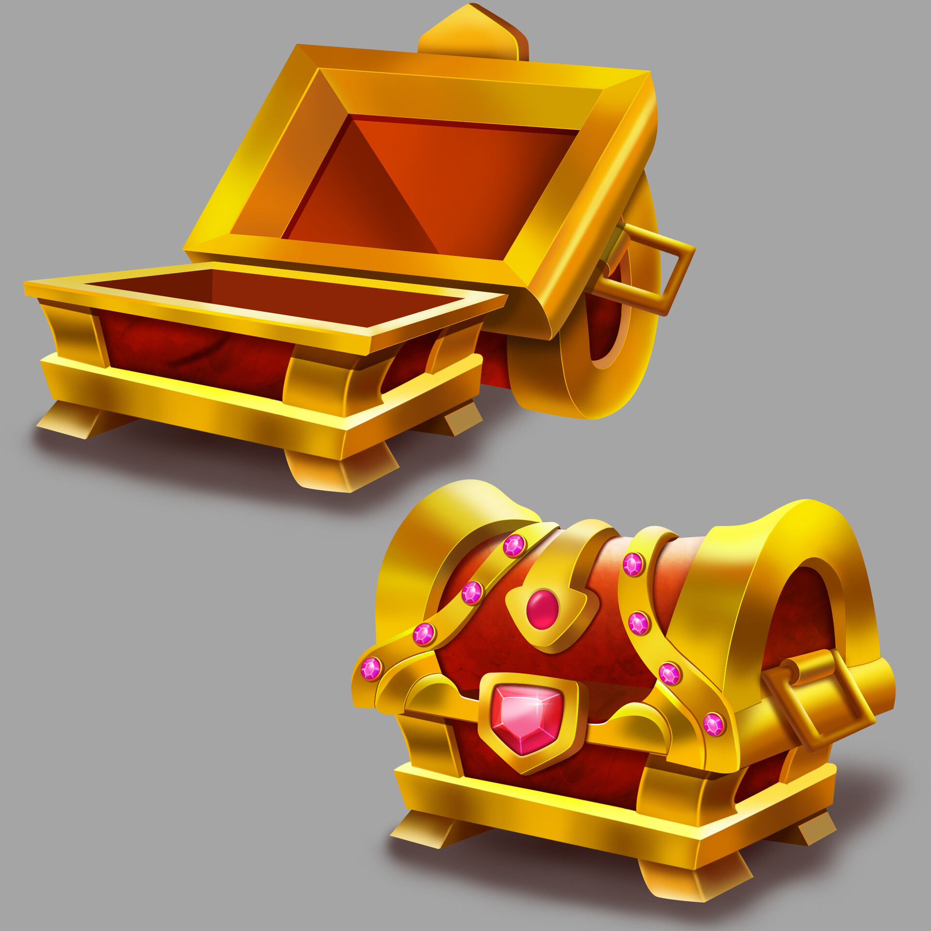 ArtStation - Chest Golden Luxury Game Casual