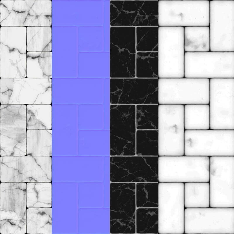 PBR Textures Free Download - White Marble Tile 3d Texture PBR free ...