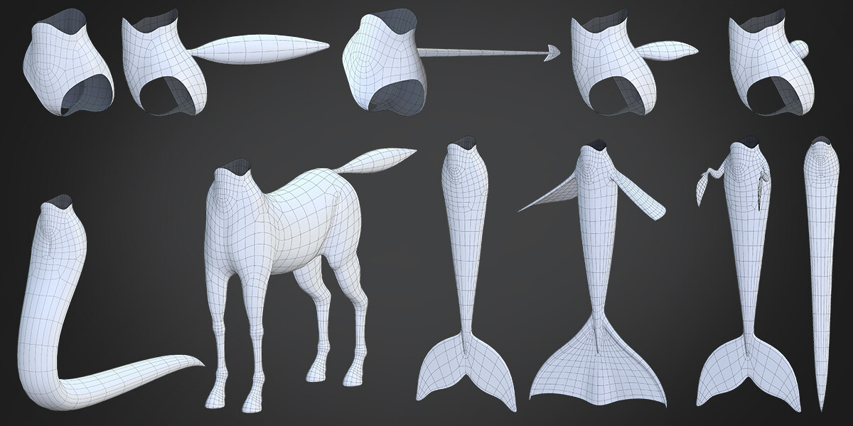 Meng Low - Customize Female Base Mesh-Anime Style