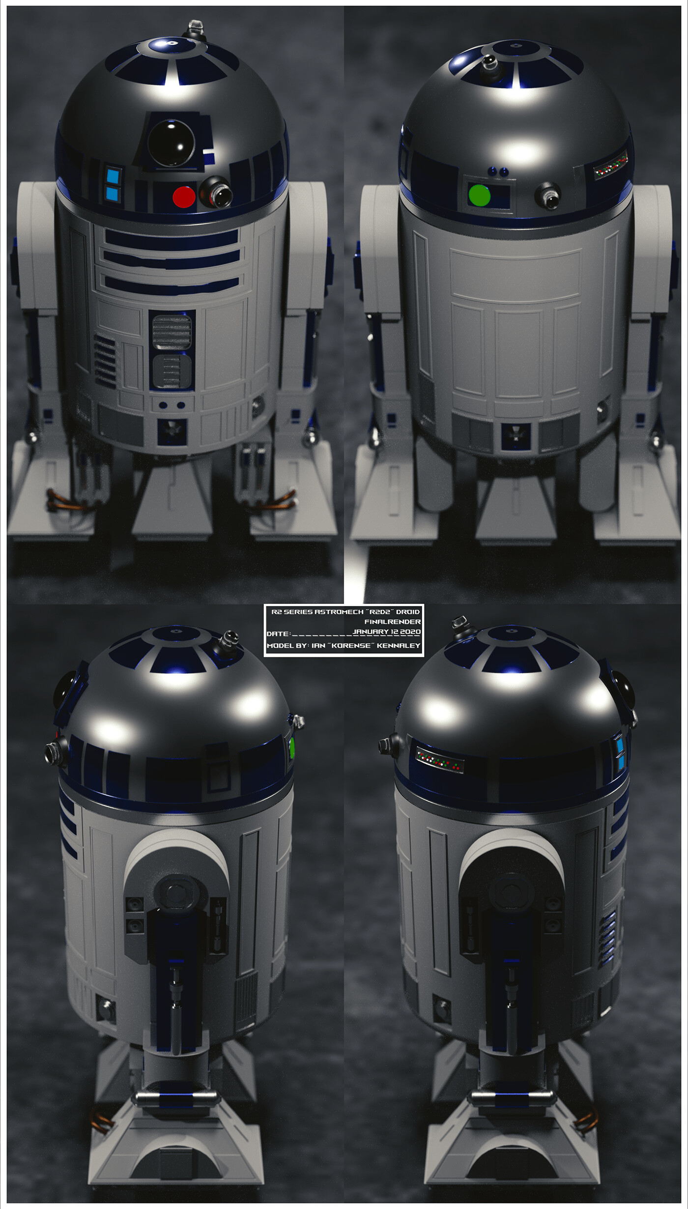 ArtStation - R2D2 3D Model [2020]