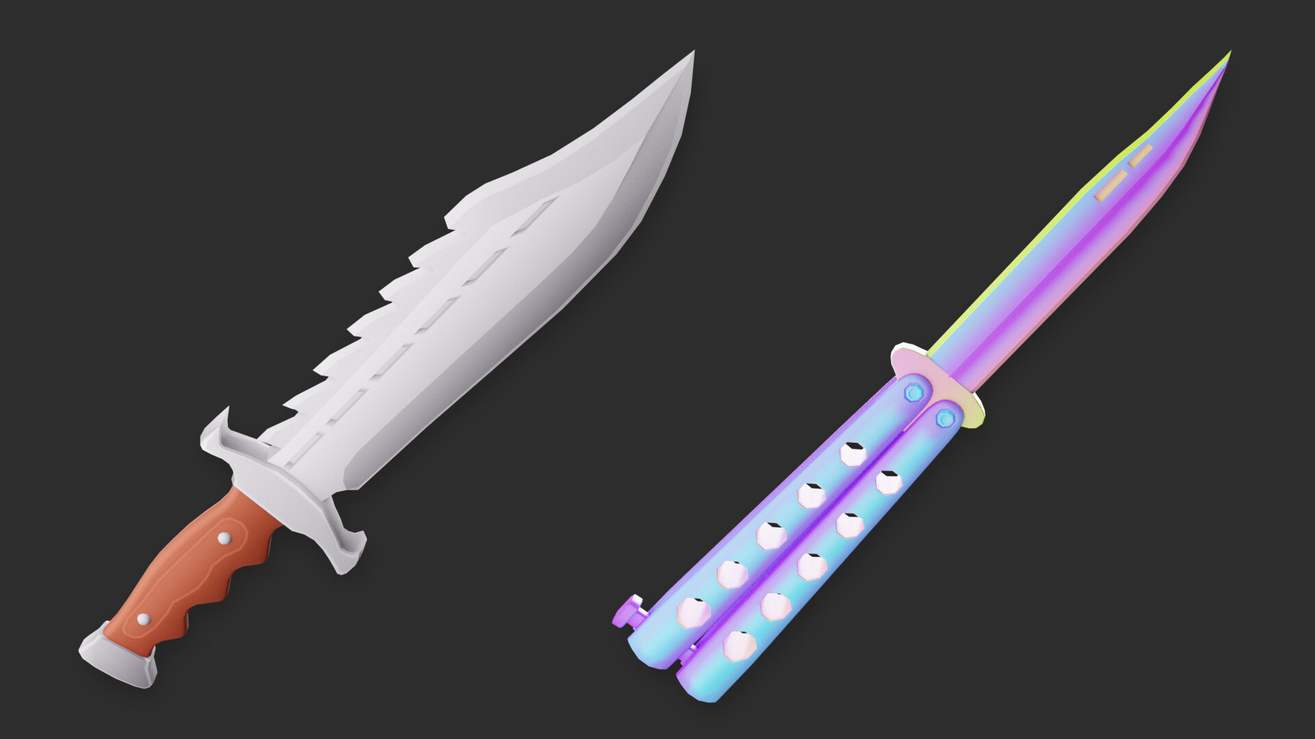 ArtStation - Low poly knives