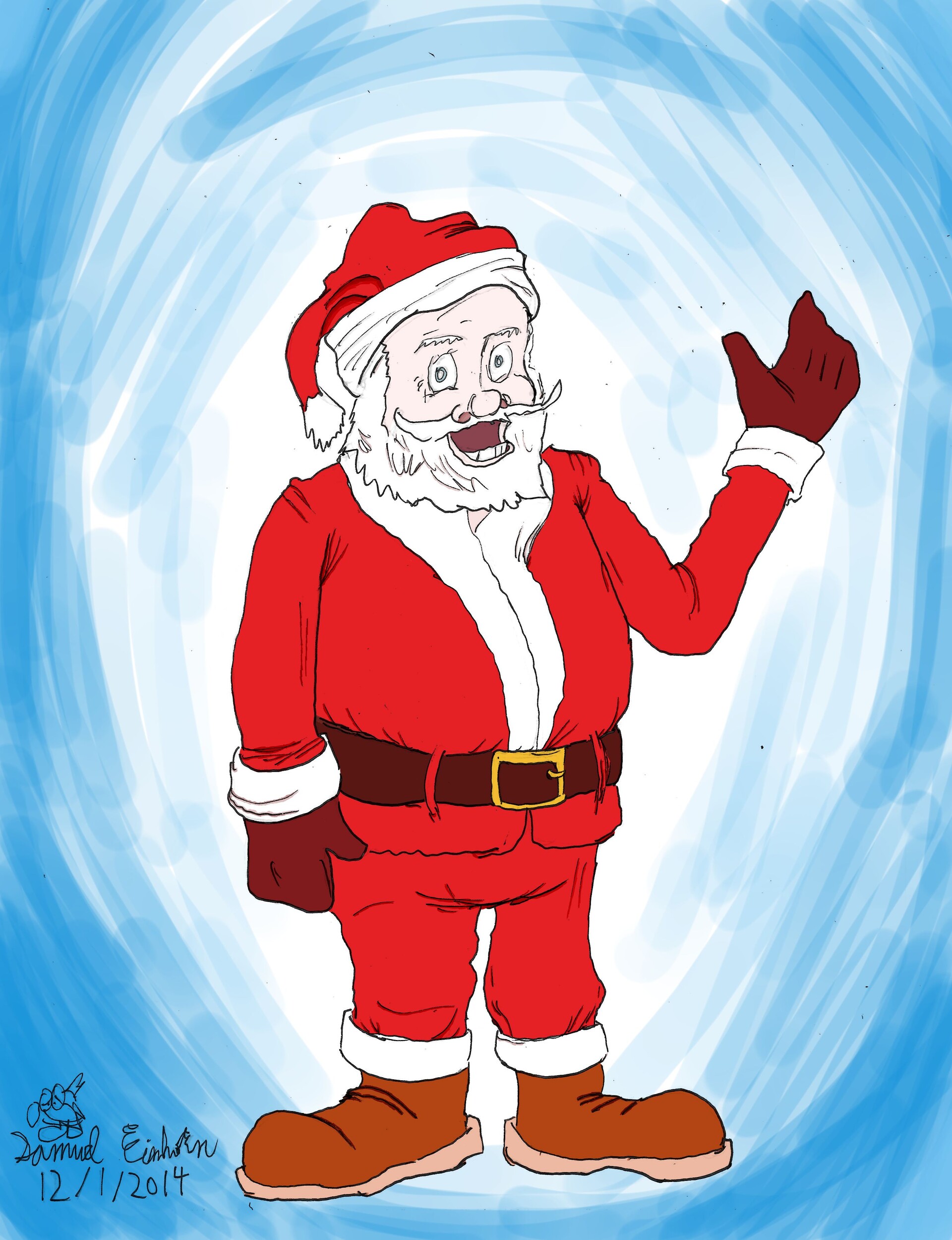 ArtStation - Waving Santa Claus