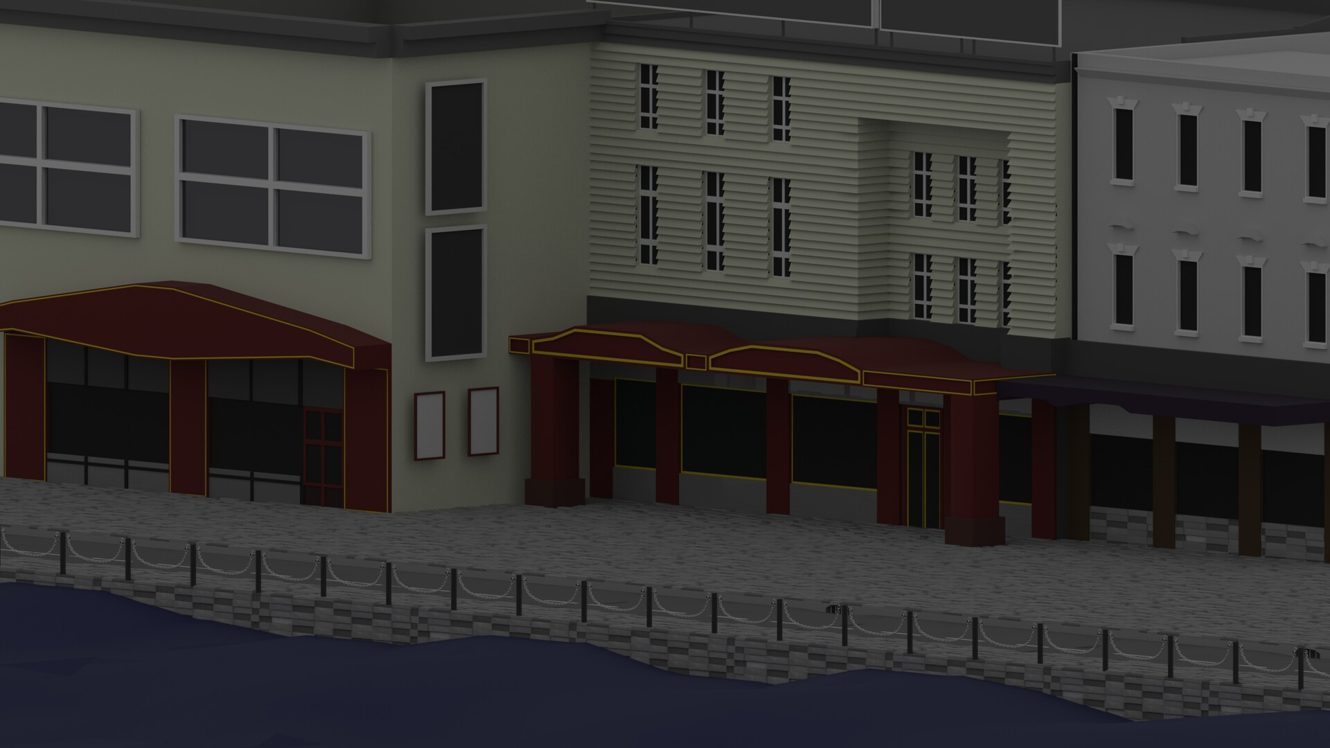 ArtStation - Low poly Townside