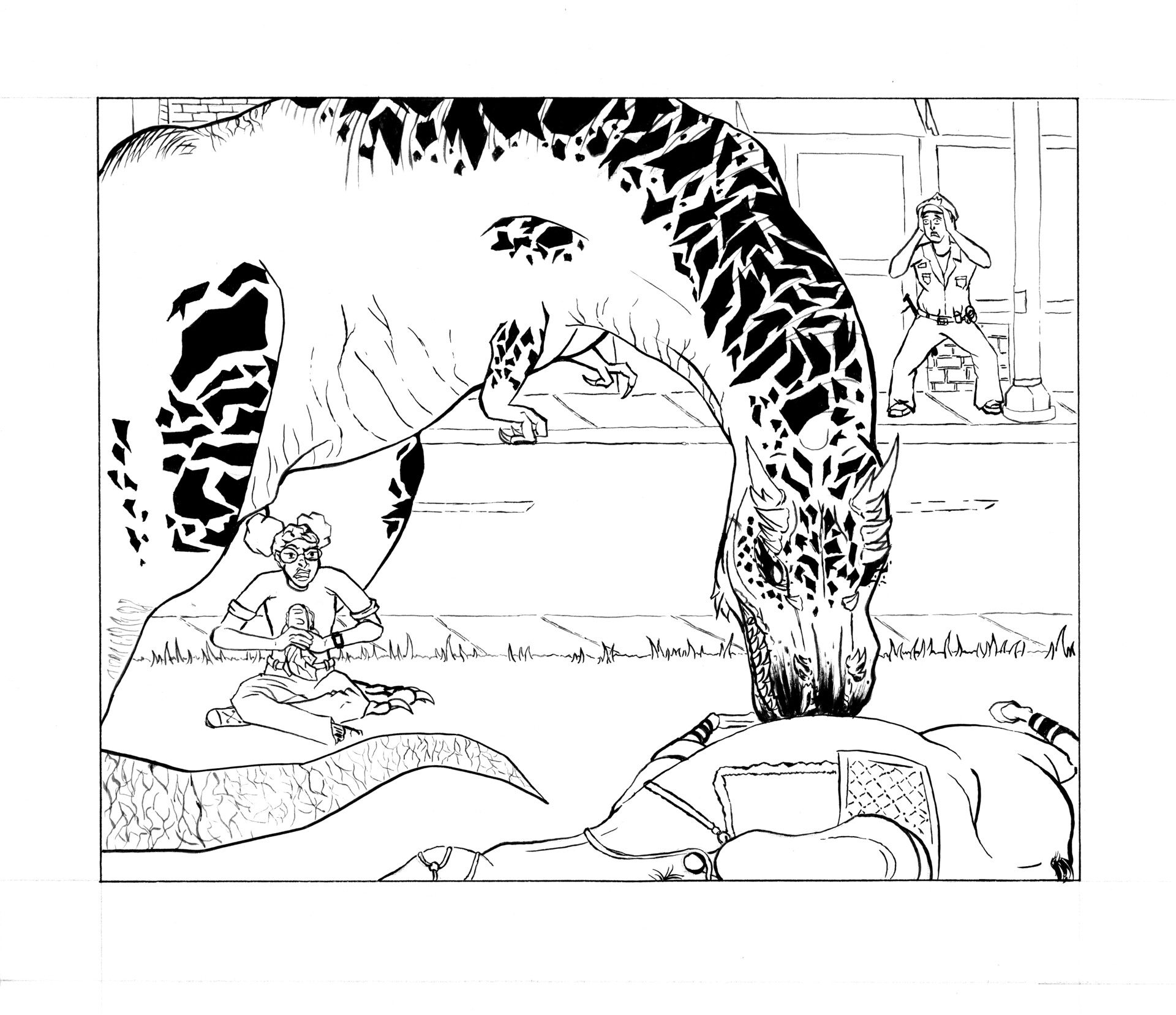 how to draw devil dinosaur