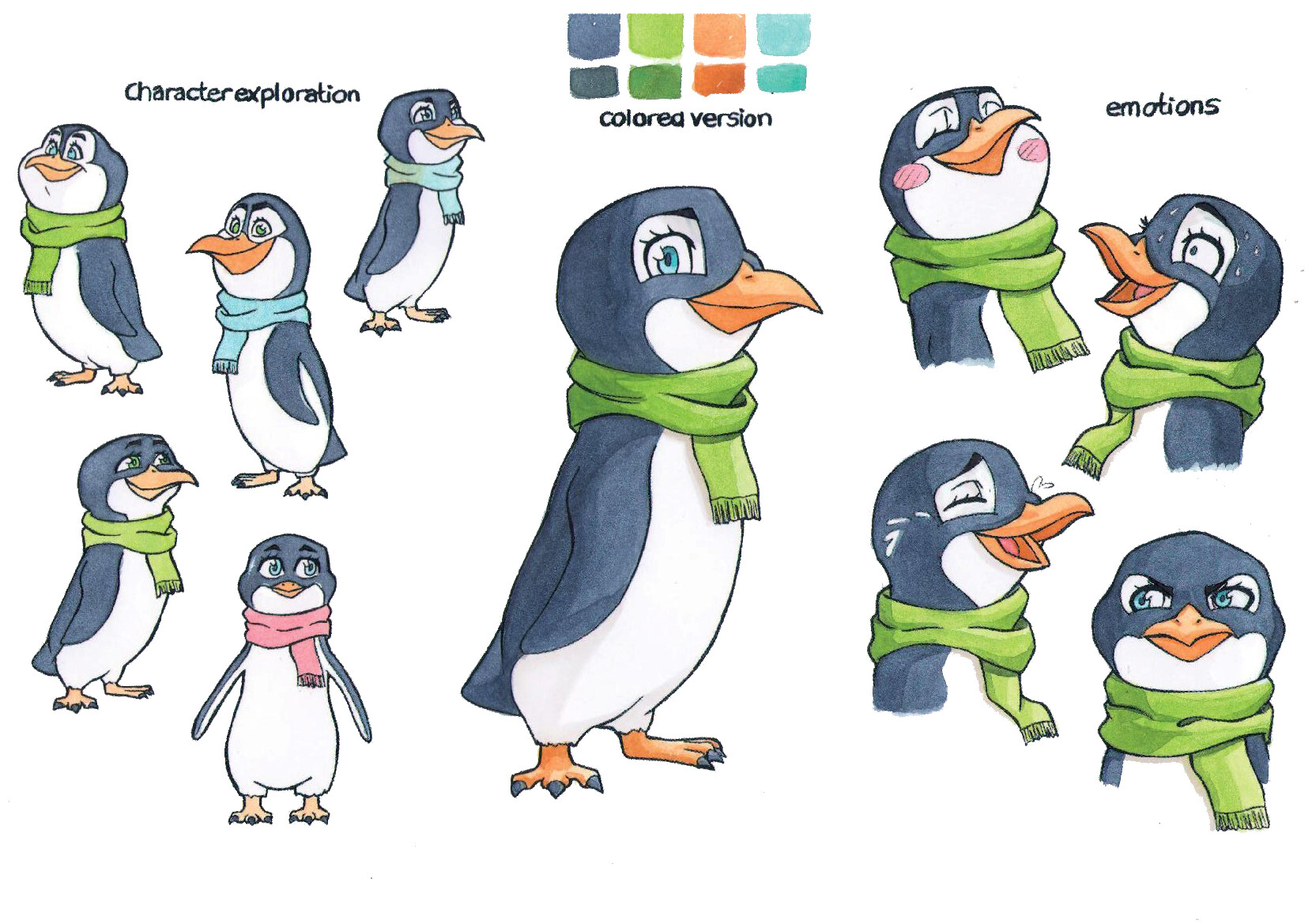 ArtStation - Sarah Penguin Character Sheet & Turnaround