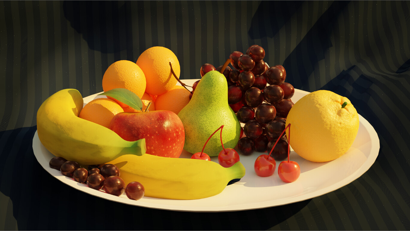 ArtStation - #1 Fruit Challenge Lighting.