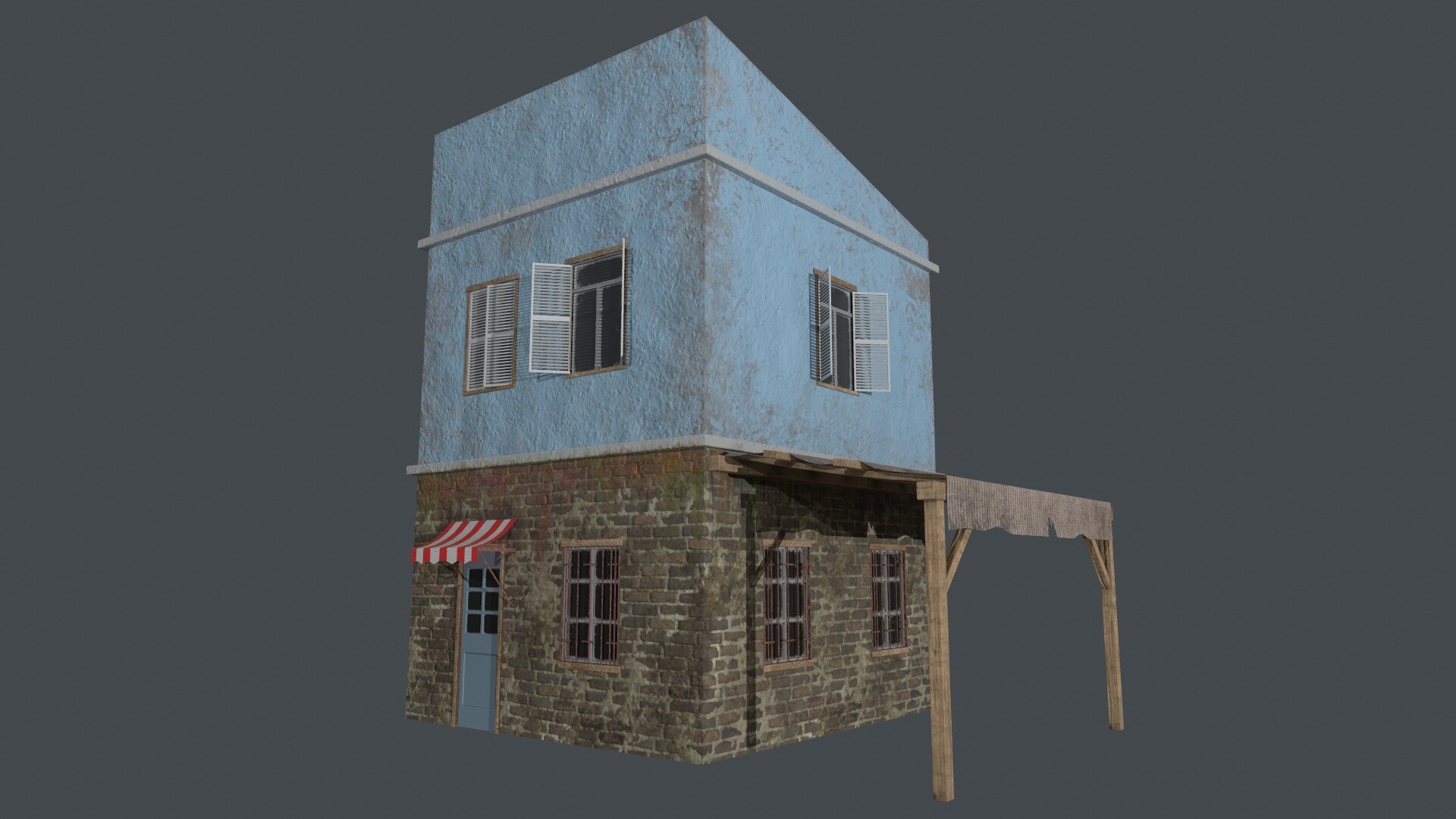 ArtStation - A Building inspired from Sniper Elite4 - Game Ready