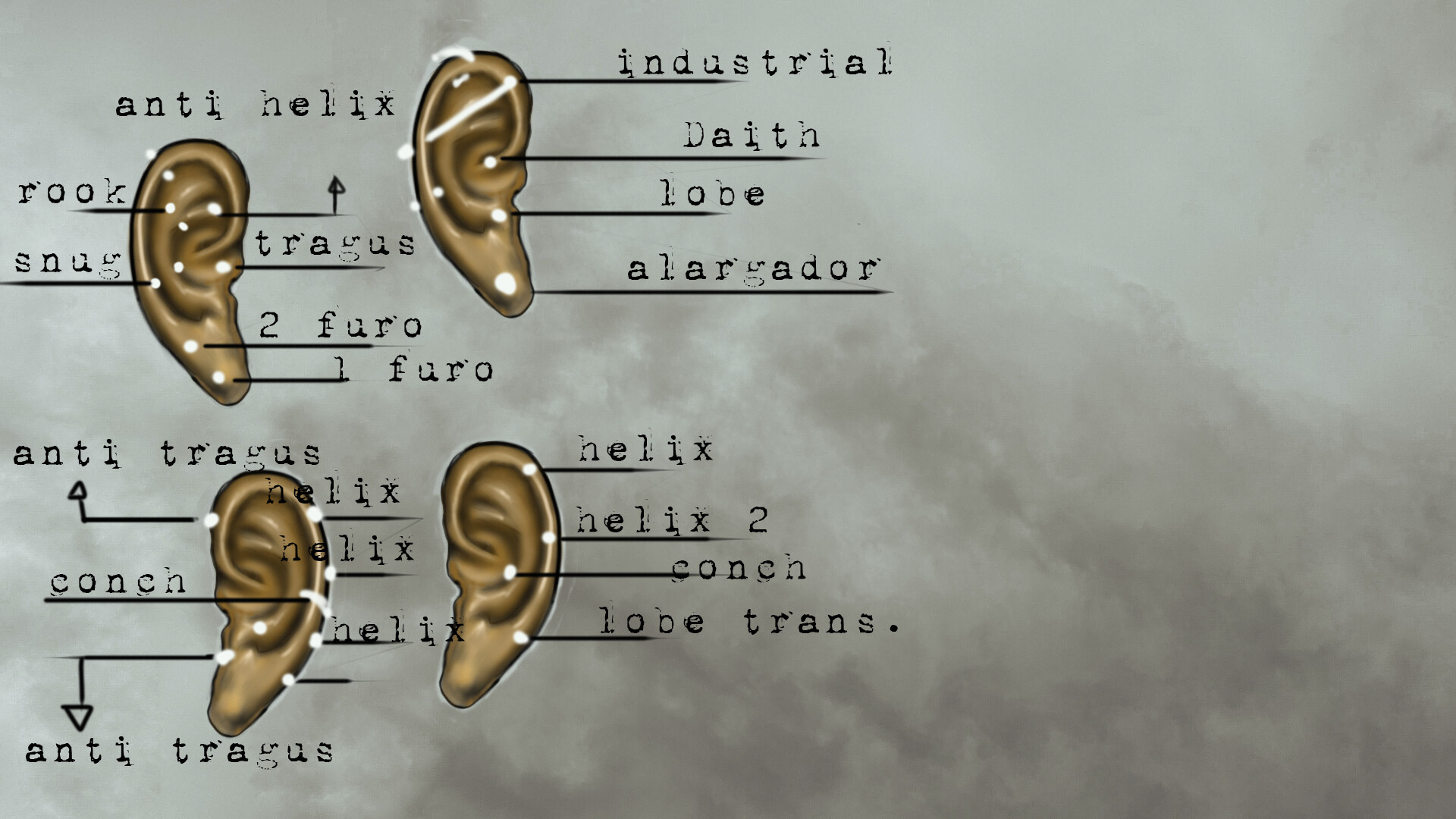 ArtStation - flyer piercing tattoo