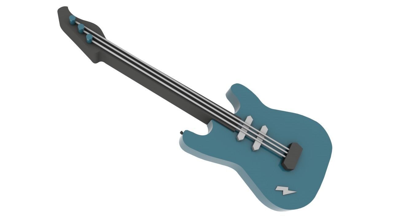 ArtStation - Low-poly Electric Guitar