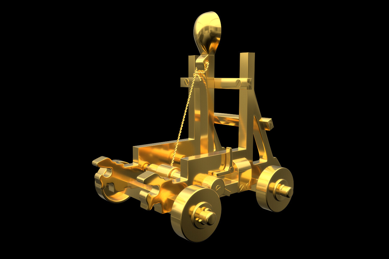 ArtStation - Golden Catapult 3D modeling