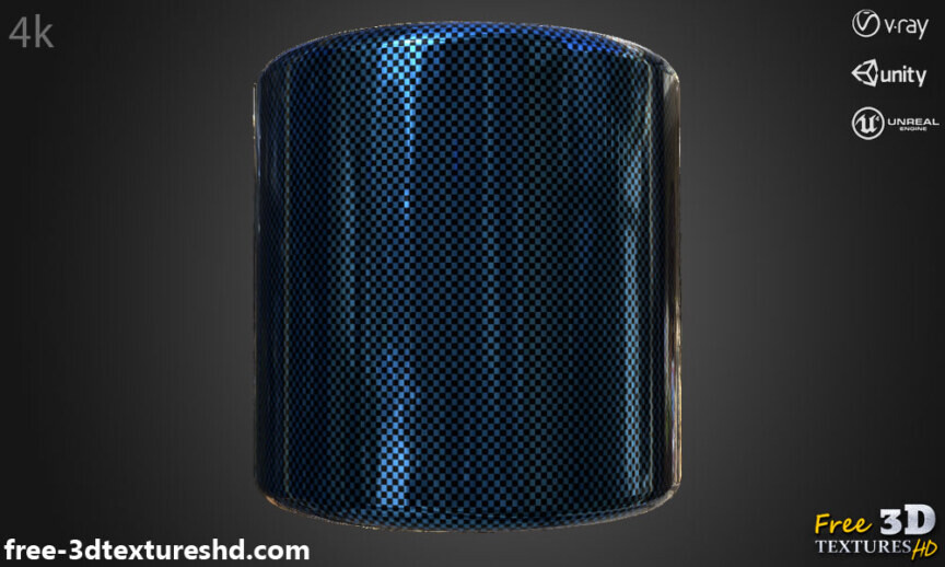 3D textures PBR free Download - Blue Carbon Fiber Glossy 3d texture PBR ...