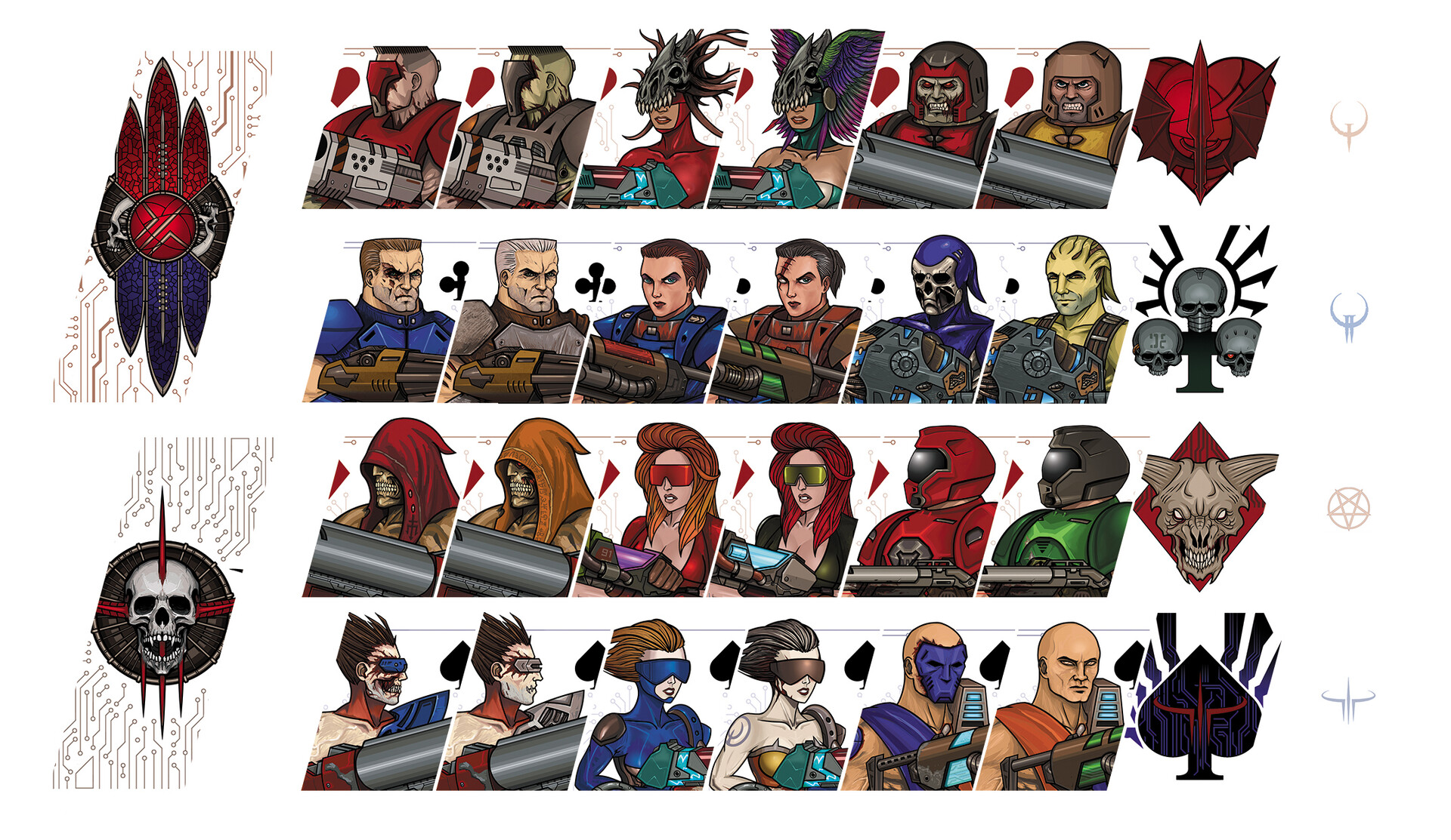 ArtStation - Quake 3 Arena playing cards