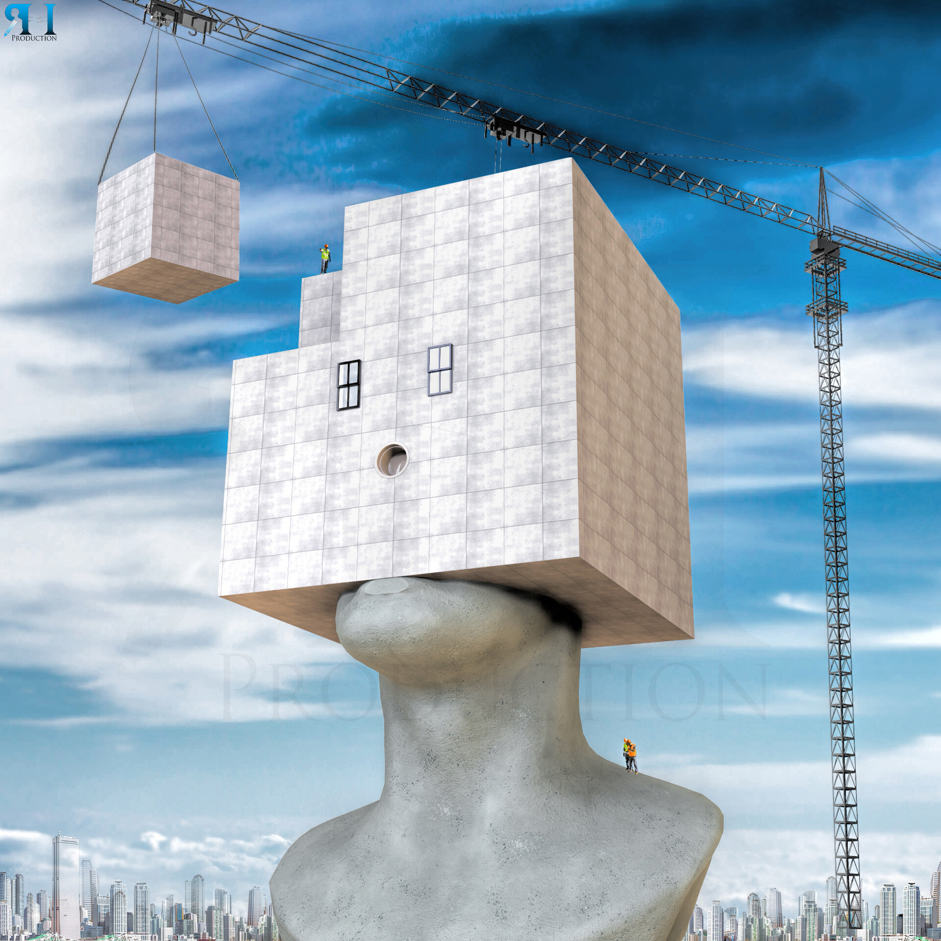 ArtStation - Building Statue Design