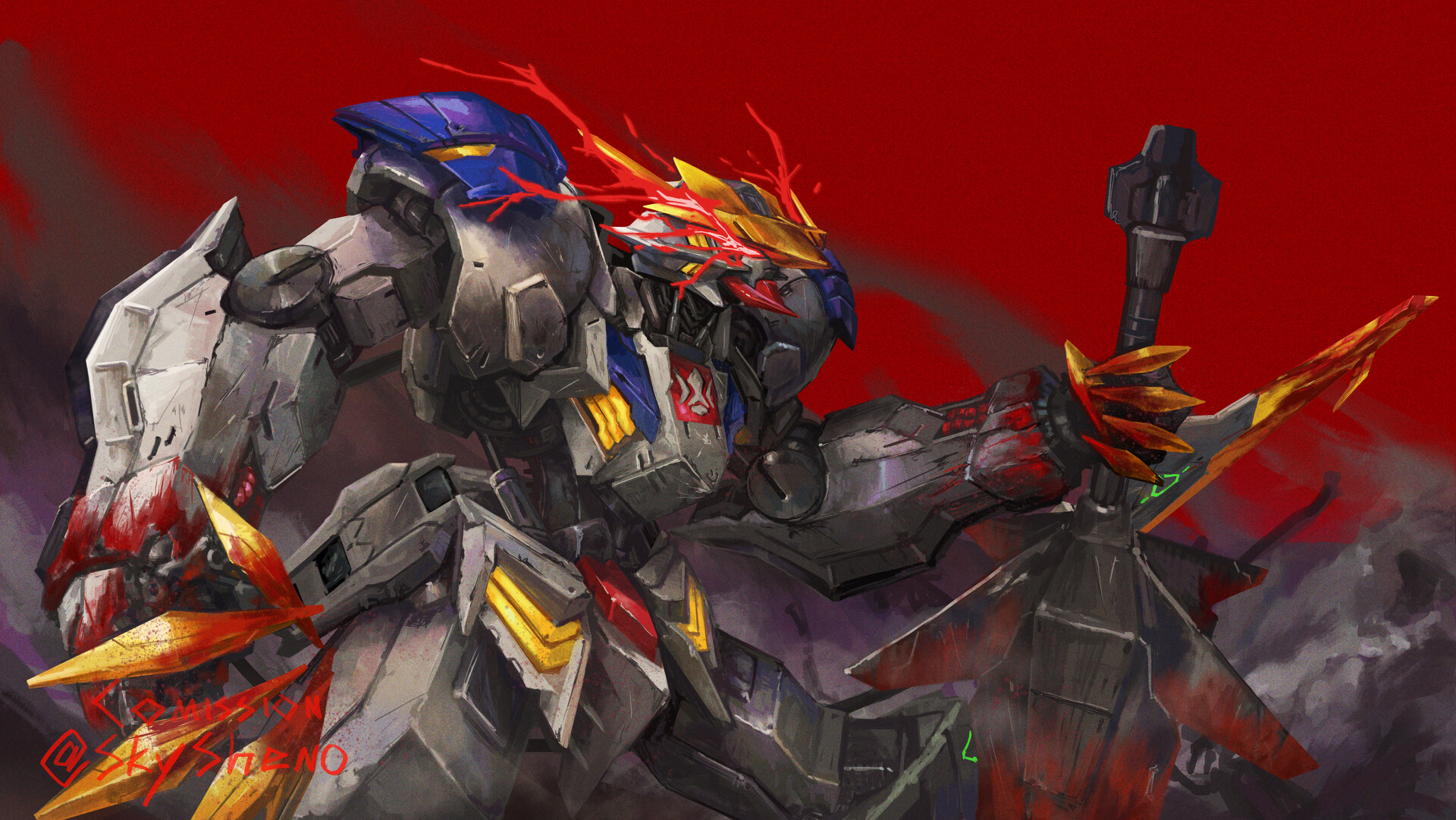 ArtStation - Gundam Barbatos Lupus Rex Fanart #3 2/2